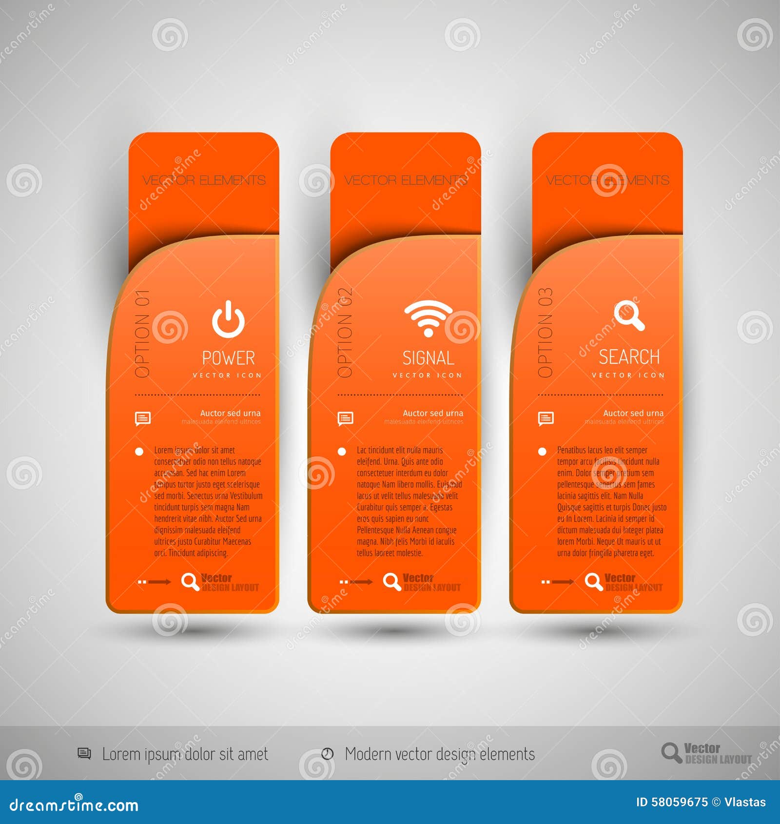 Vector Tabs As Design Elements for Business Layouts. Stock Illustration ...