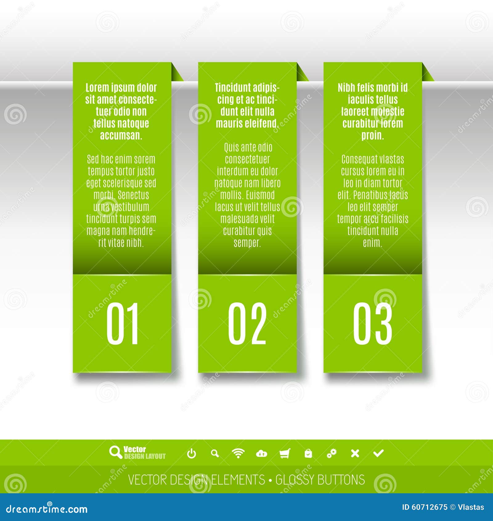 Vector Tabs As Design Elements for Business Layouts. Stock Vector ...