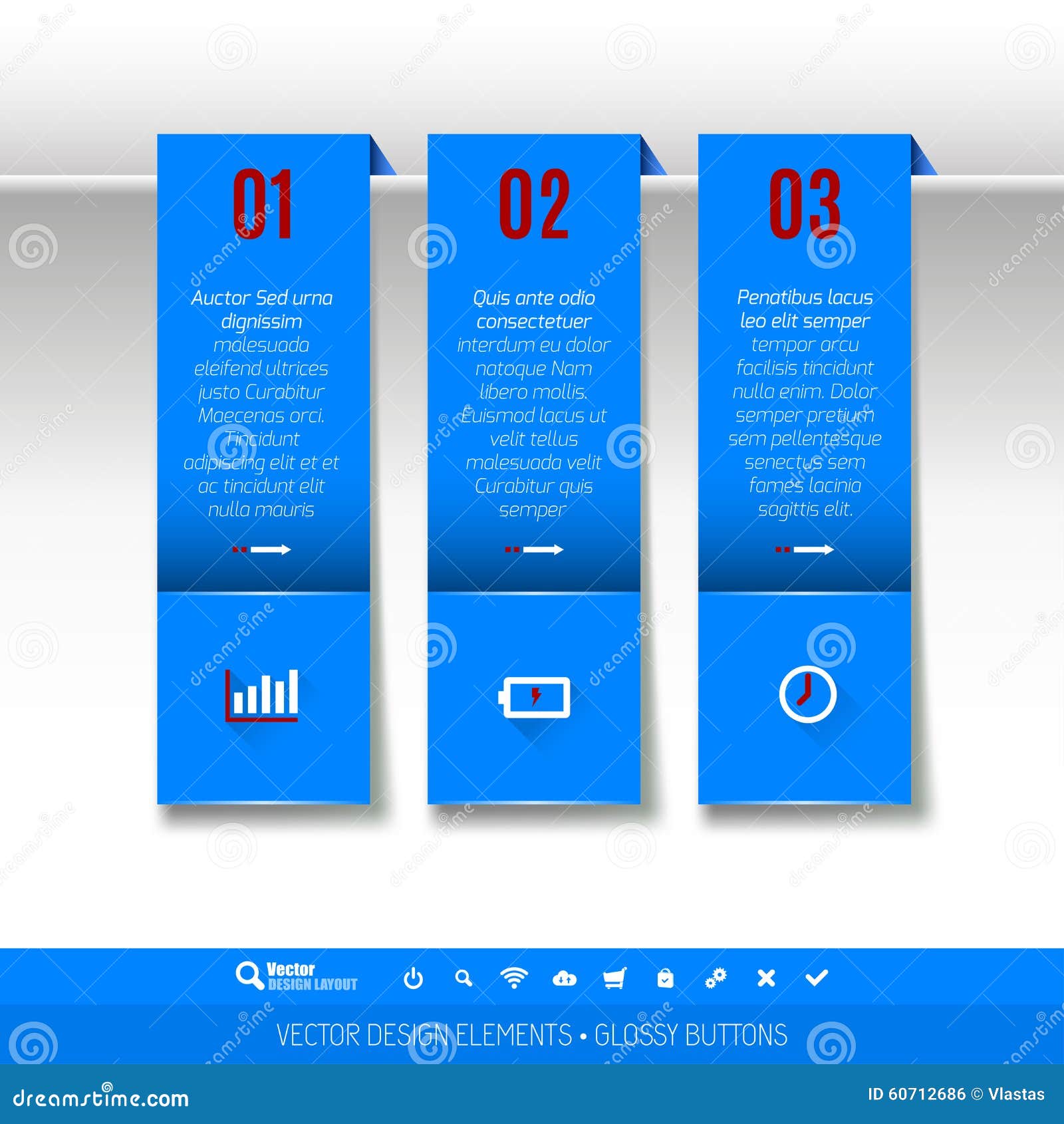 Vector Tabs As Design Elements for Business Layouts. Stock Vector ...