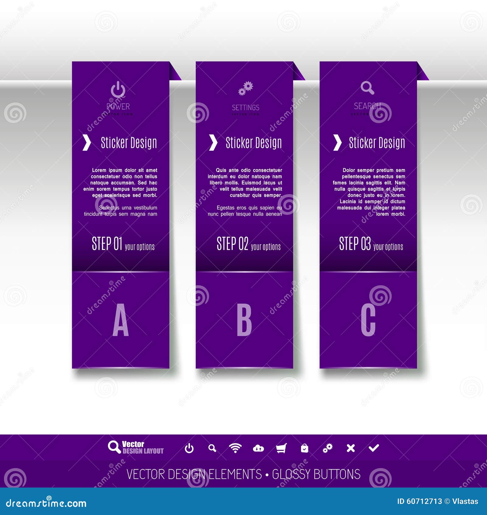 Vector Tabs As Design Elements for Business Layouts. Stock Vector ...