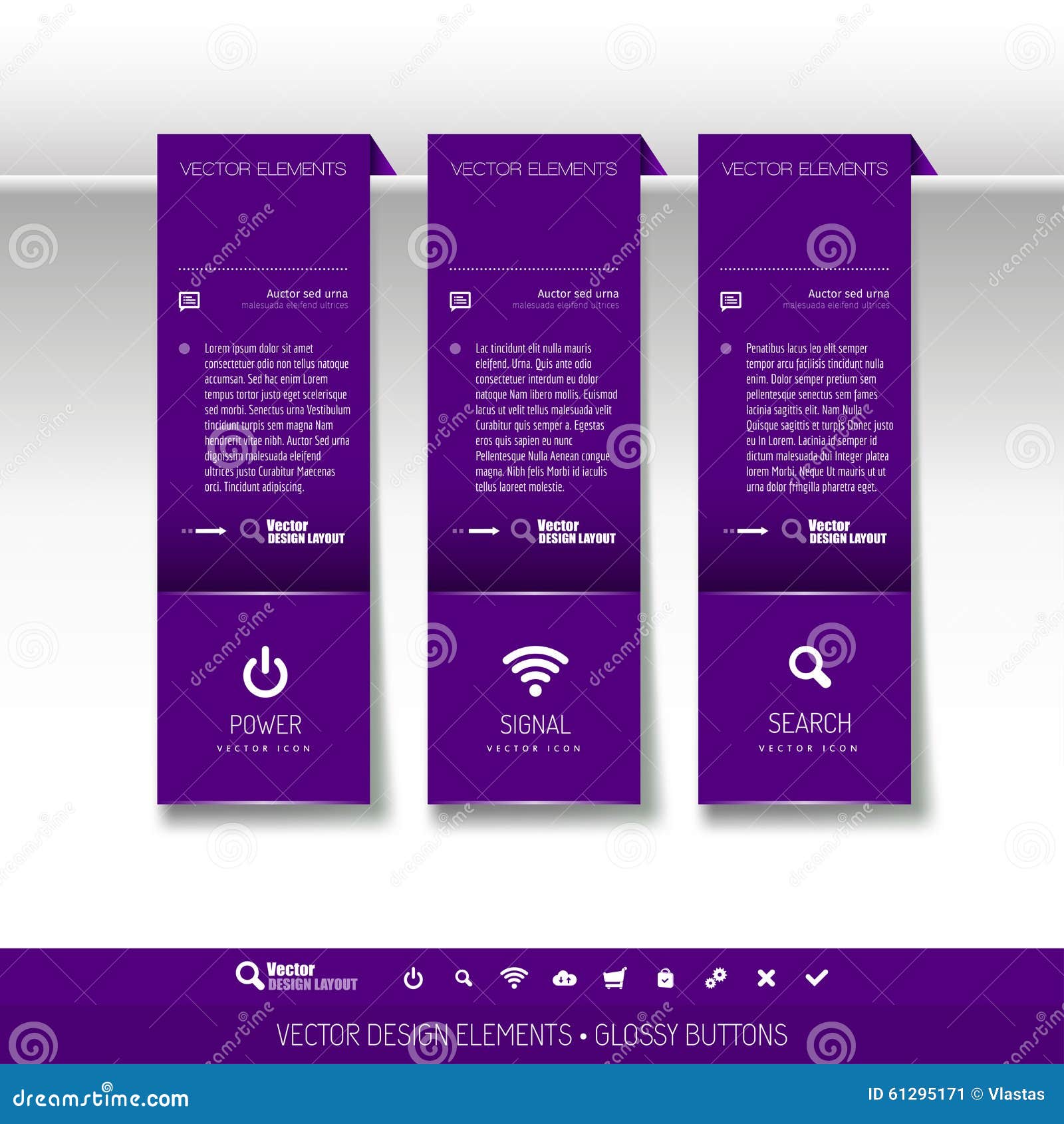 Vector Tabs As Design Elements for Business Layouts. Stock Vector ...