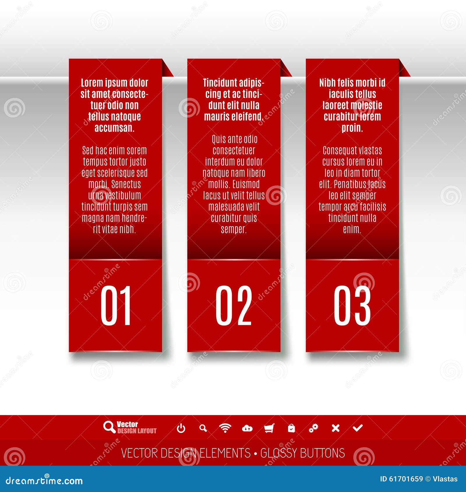 Vector Tabs As Design Elements for Business Layouts. Stock Vector ...