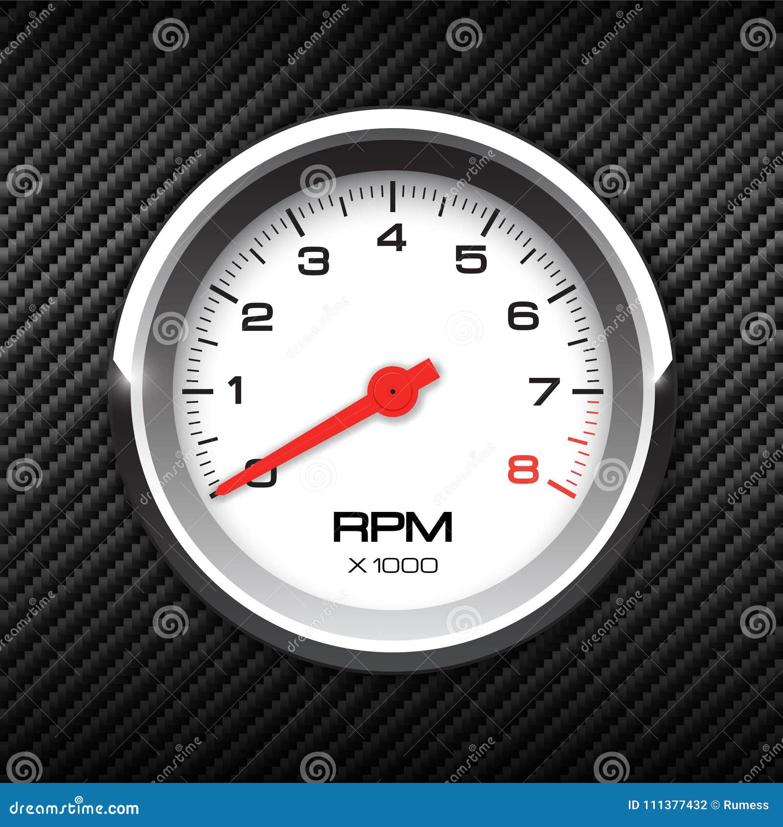 Vector Tachometer On Carbon Background | CartoonDealer.com #111377432
