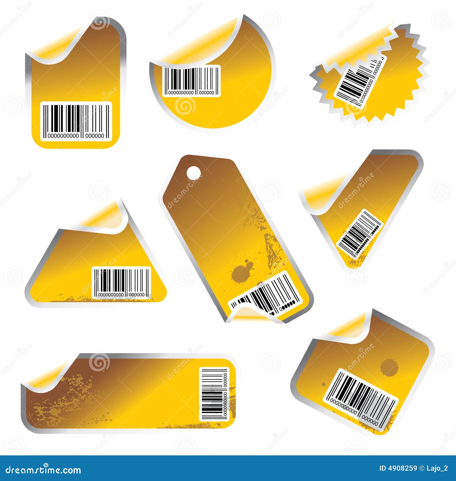 Vector tag and sticker set stock vector. Illustration of buttons - 4908259