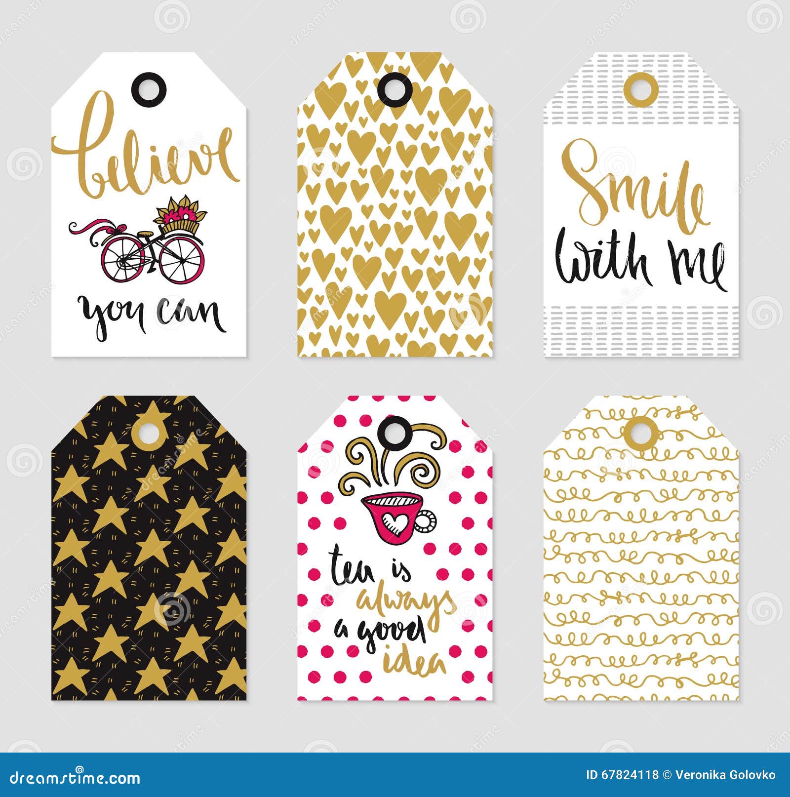 Vector Tags Set of Love Theme Stock Vector - Illustration of decoration ...