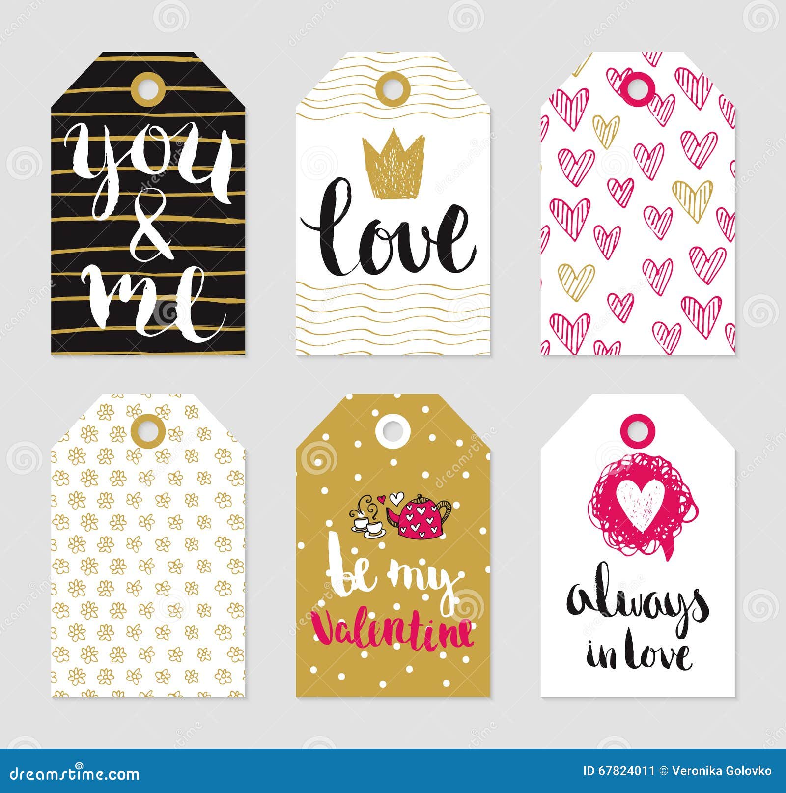 Vector Tags Set of Love Theme Stock Vector - Illustration of design ...