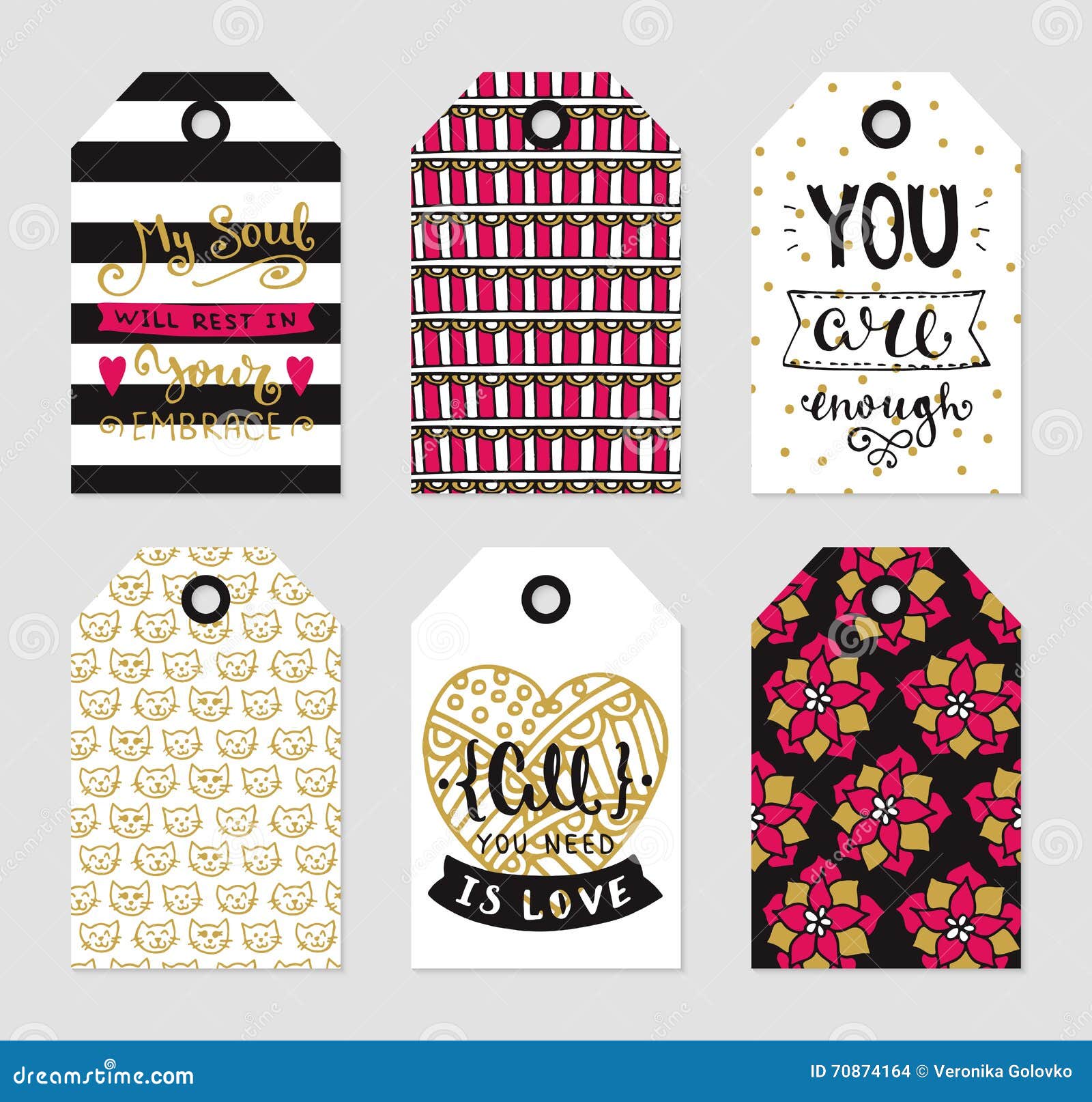 Vector Tags Set of Love Theme Stock Vector - Illustration of label ...