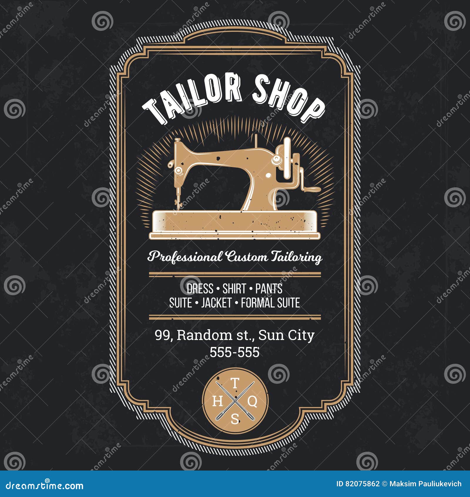 Vector Tailor Emblem, Signage Stock Vector - Illustration of sewing ...