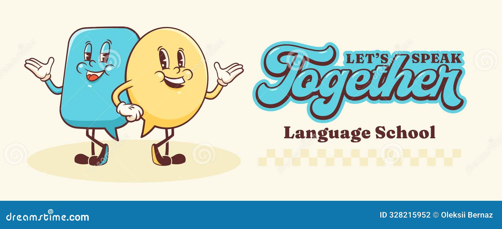 Vector Talk Language Learning Group of Characters Illustration Banner ...
