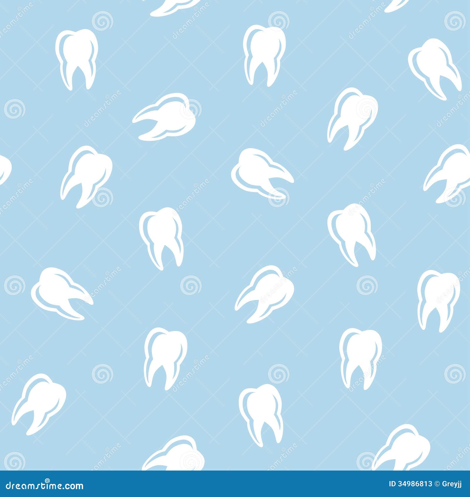 Vector Tand Naadloos Patroon Vector Illustratie - Illustration of ...