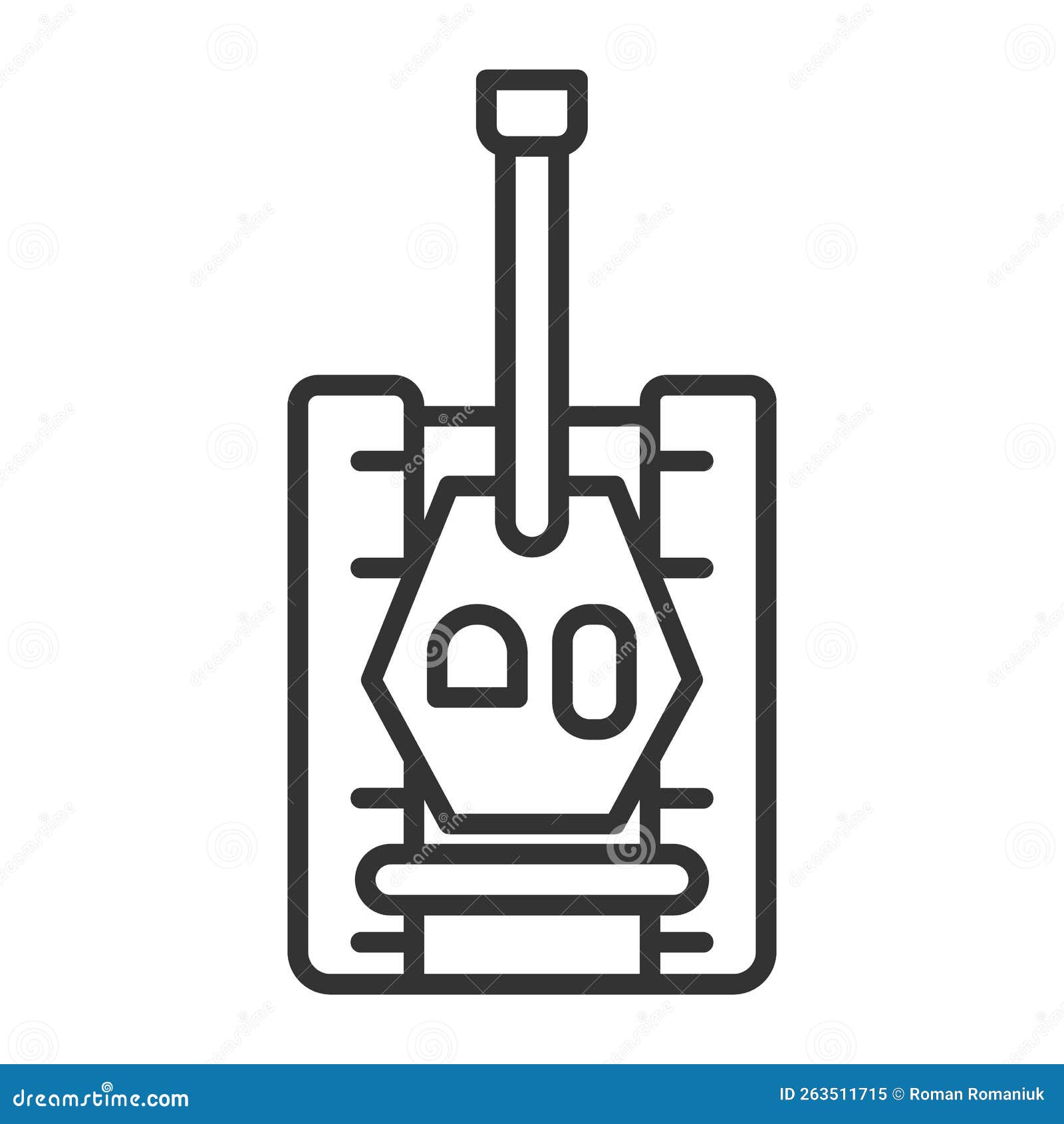 Vector Tank Icon. Top View Tank Stock Vector - Illustration of isolated ...