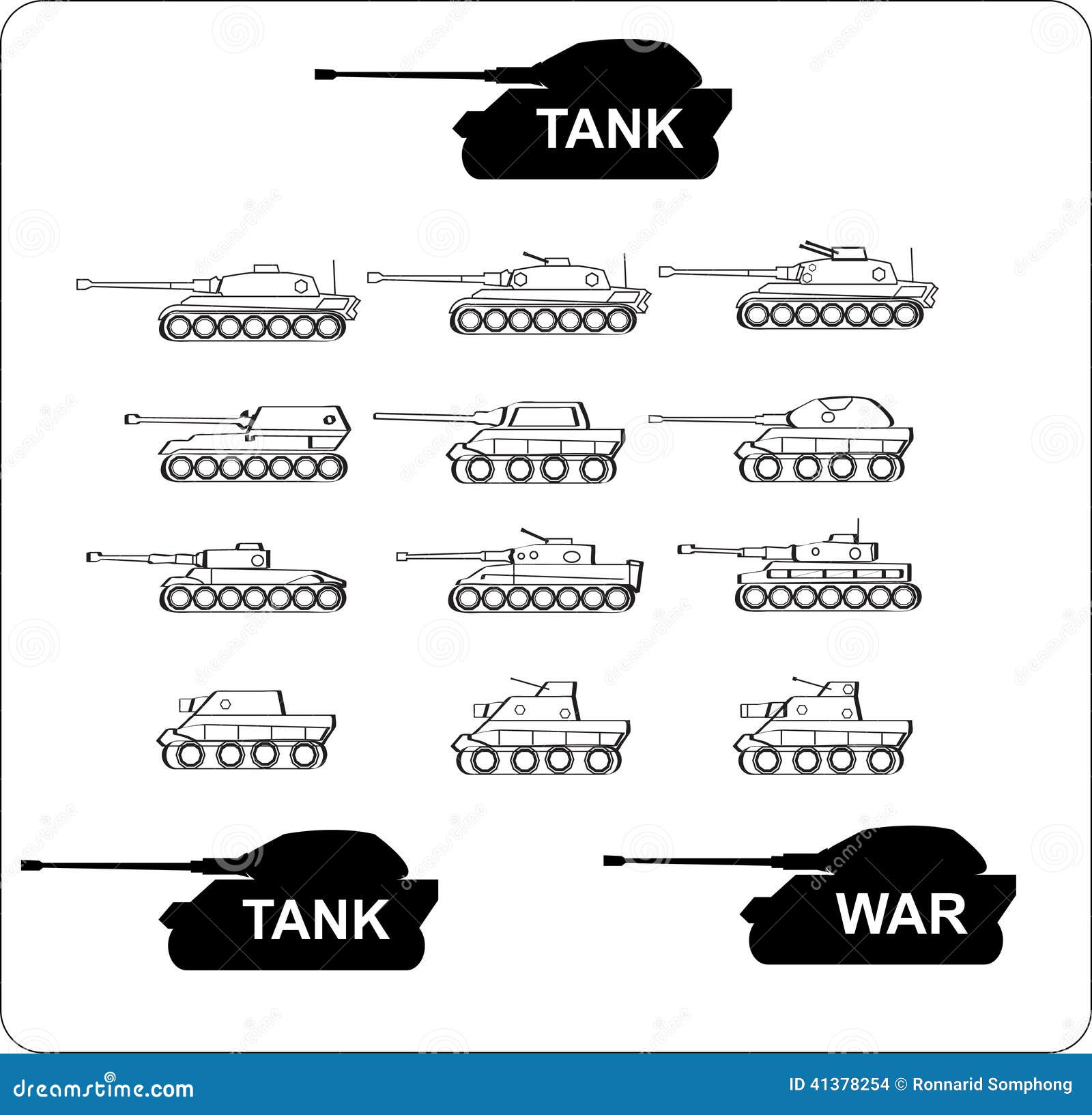 Vector - Tank - Oorlog - Pictogram Vector Illustratie - Illustration of ...