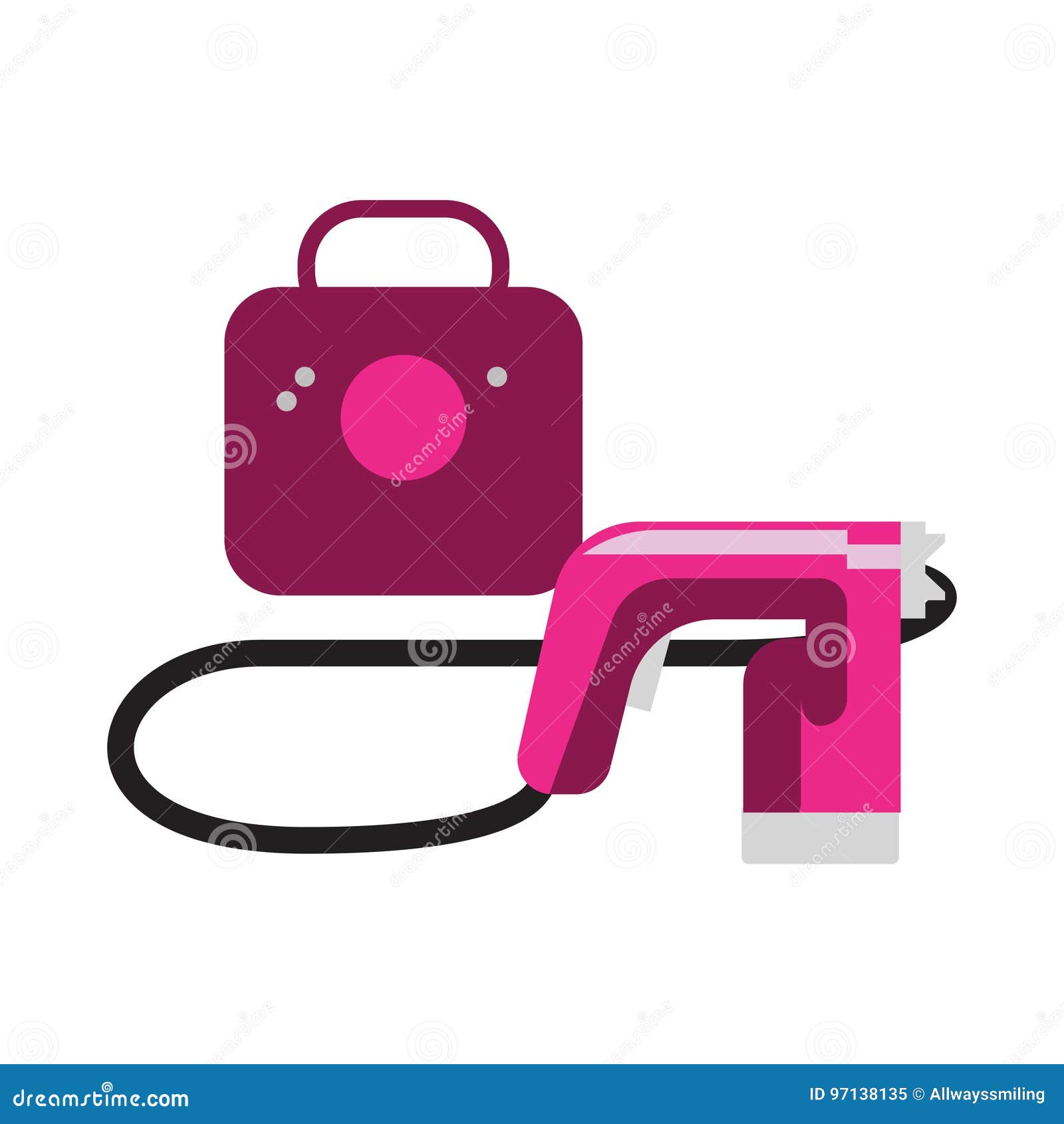 Vector Tanning Spray Machine Illustration | CartoonDealer.com #122902329