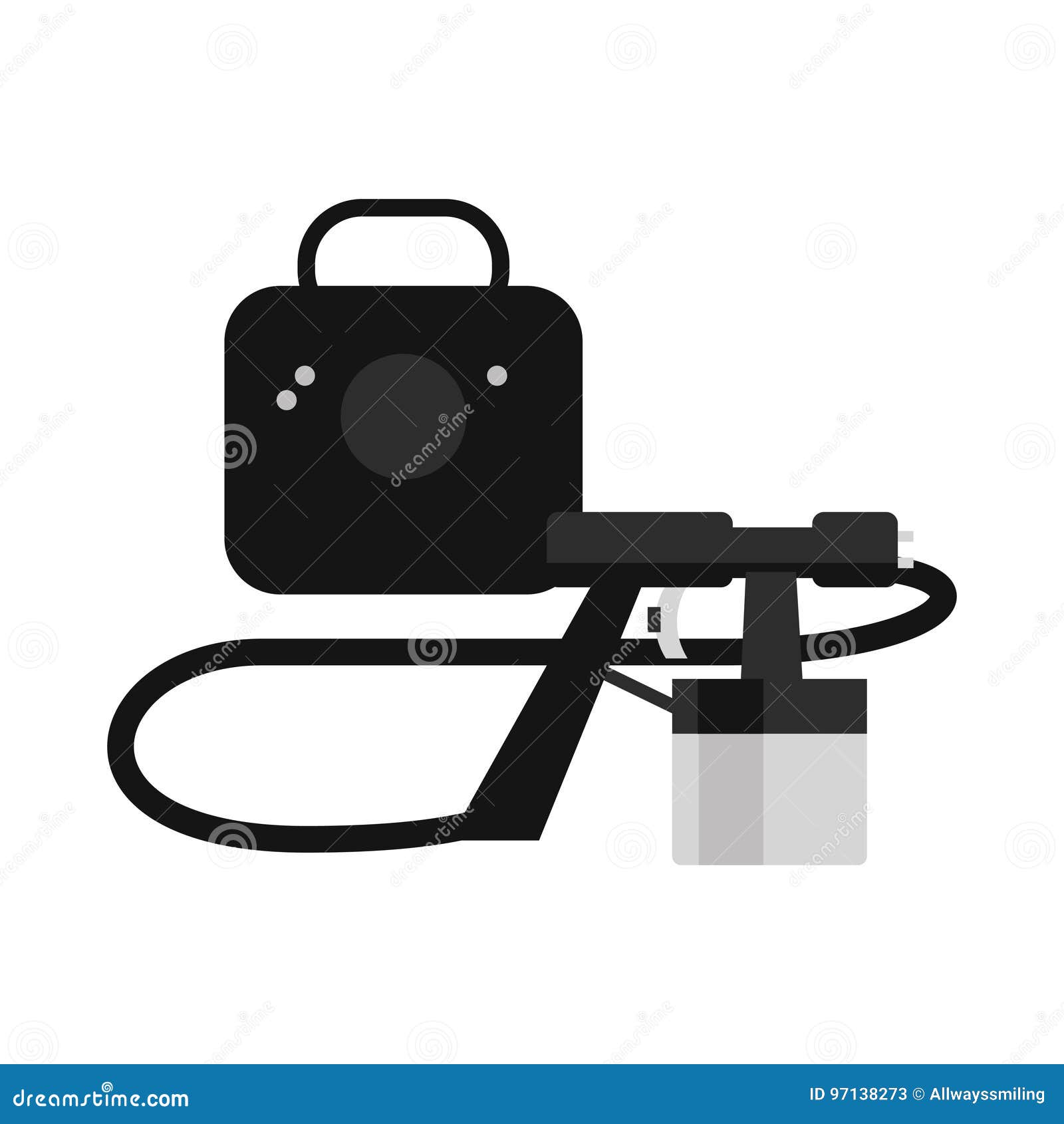 Vector Tanning Spray Machine Illustration | CartoonDealer.com #122902329