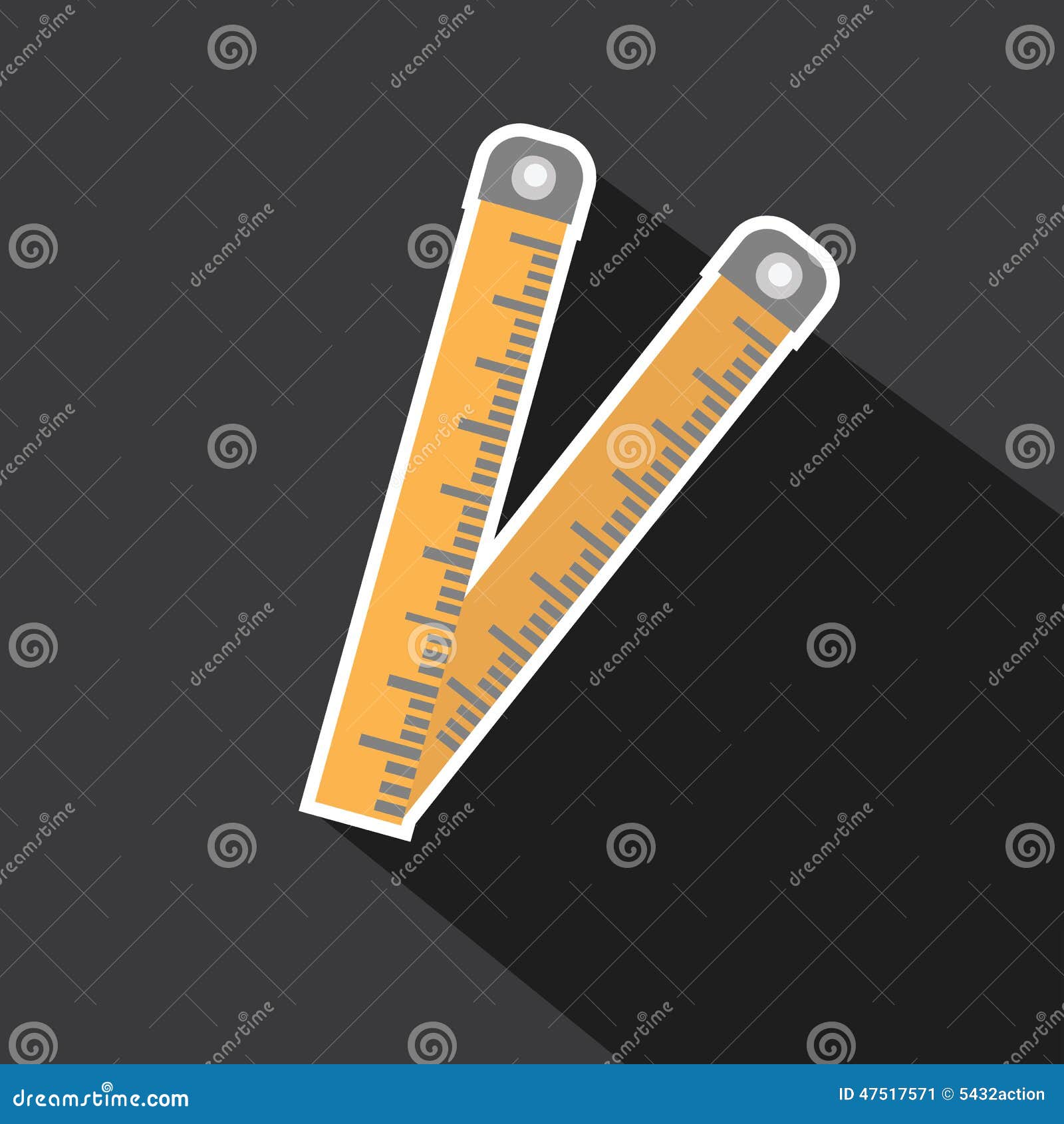 Vector of Tapeline with Long Shadow Stock Vector - Illustration of ...