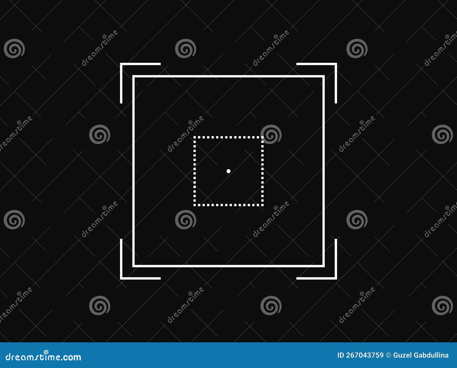 Vector Target Aim, Focus Icon, Square Camera Frame or Photo Viewfinder ... Vector Target Aim, Focus Icon, Square Camera Frame or Photo Viewfinder ...