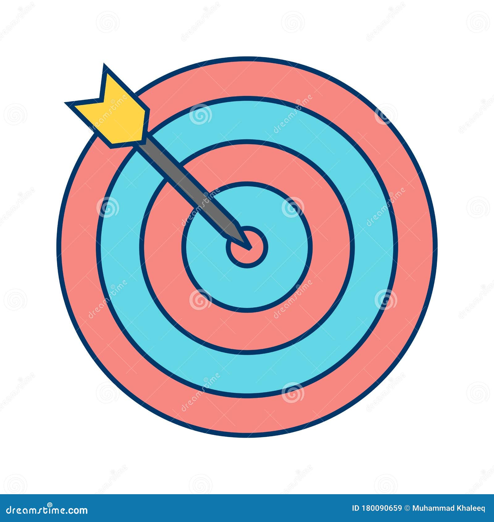 Vector Target Icon stock illustration. Illustration of design - 180090659