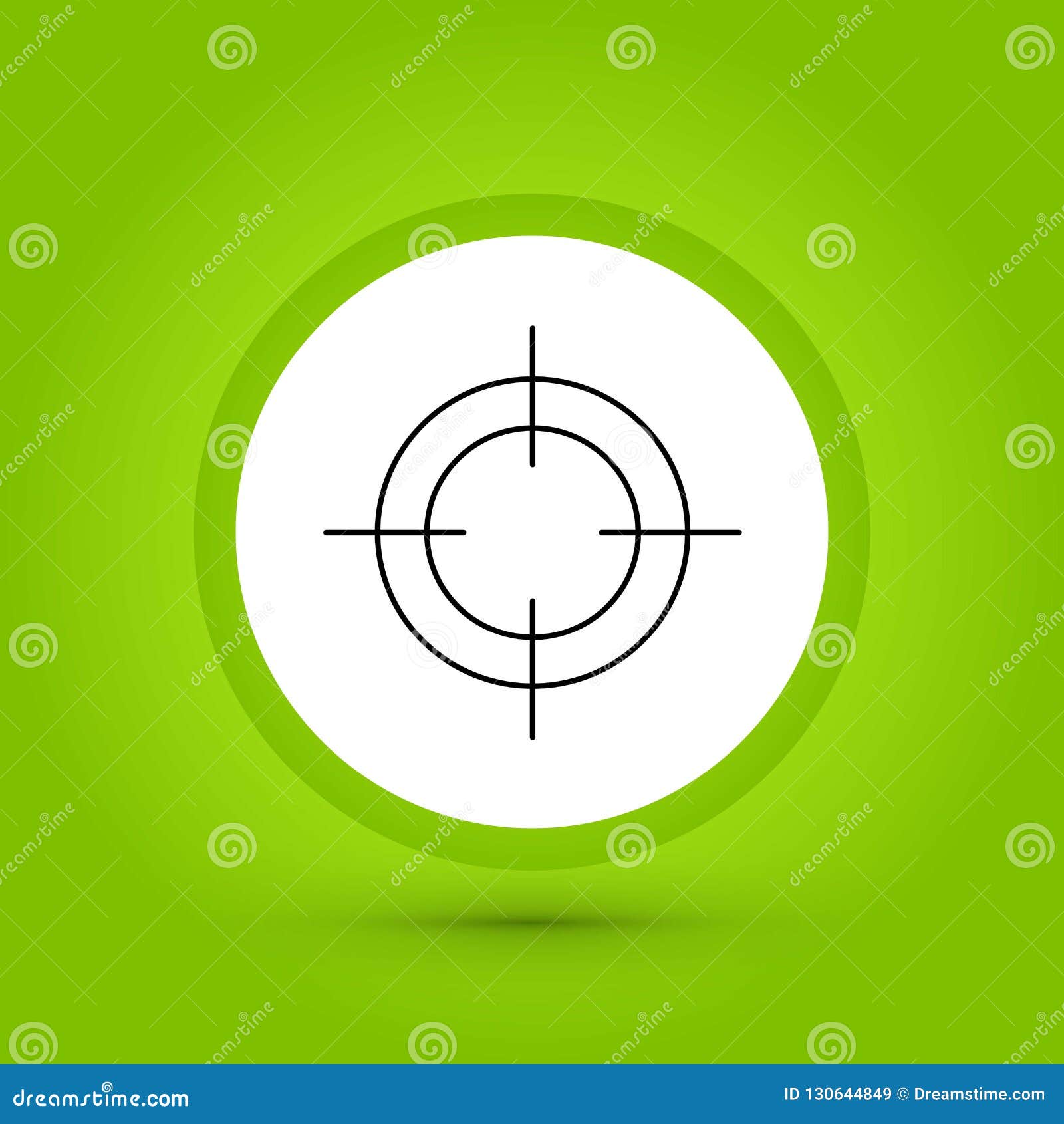 Vector Target Icon in Creative Design with Elements for Mobile a Stock ...