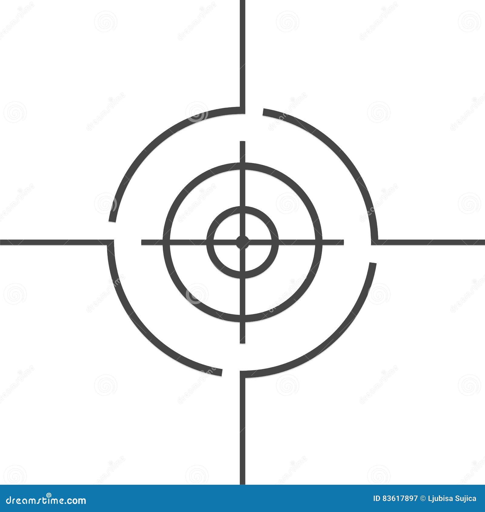 Vector Target Icon, Crosshair Stock Vector - Illustration of crosshair ...