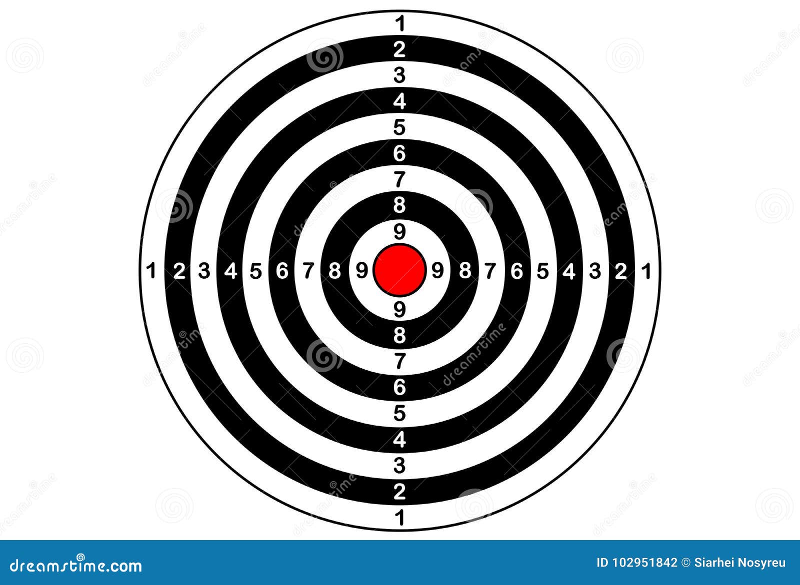 Vector Target for Rifle and Archery Stock Vector - Illustration of ...