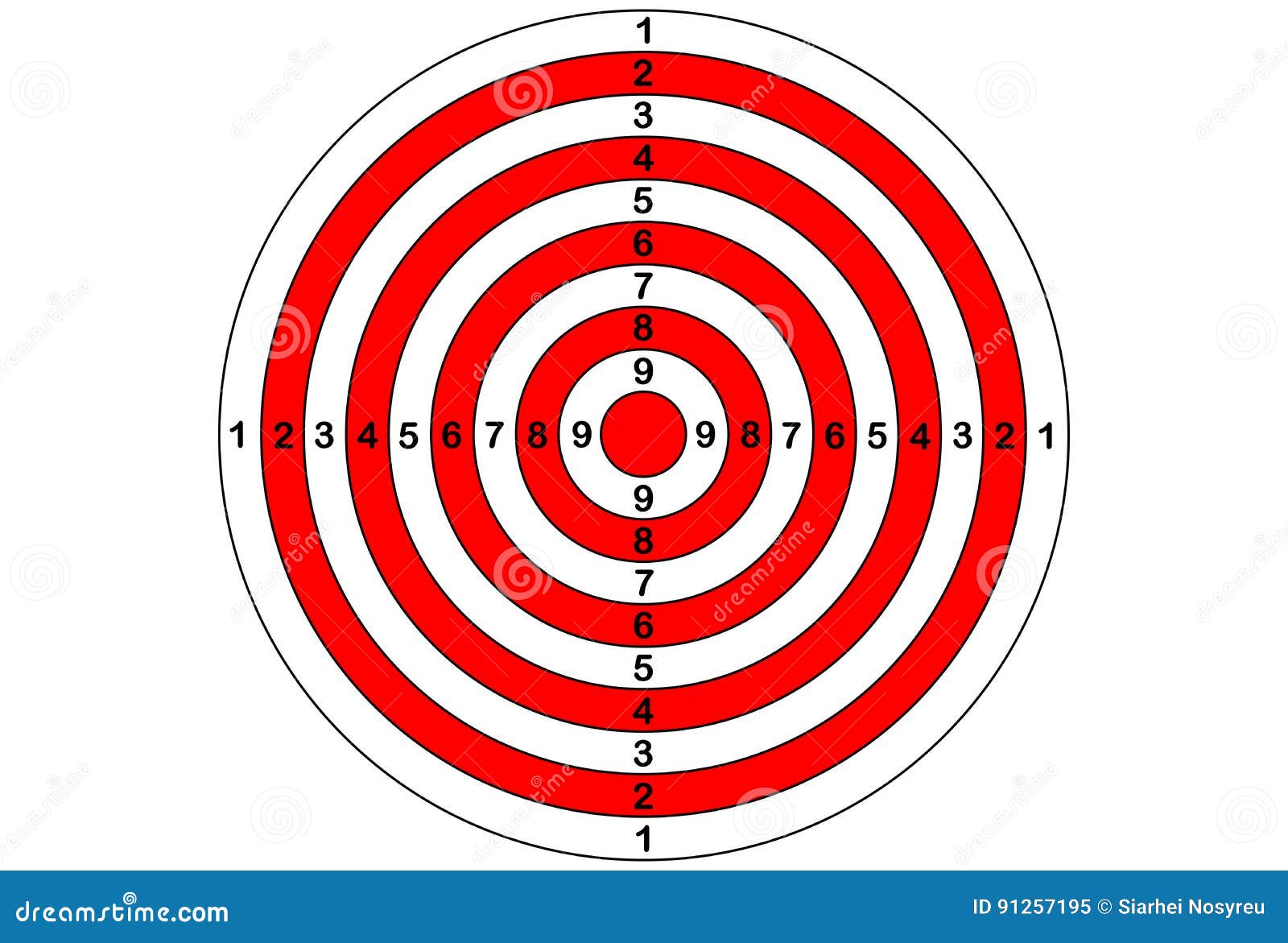Vector Target for Rifle and Archery Stock Vector - Illustration of ...