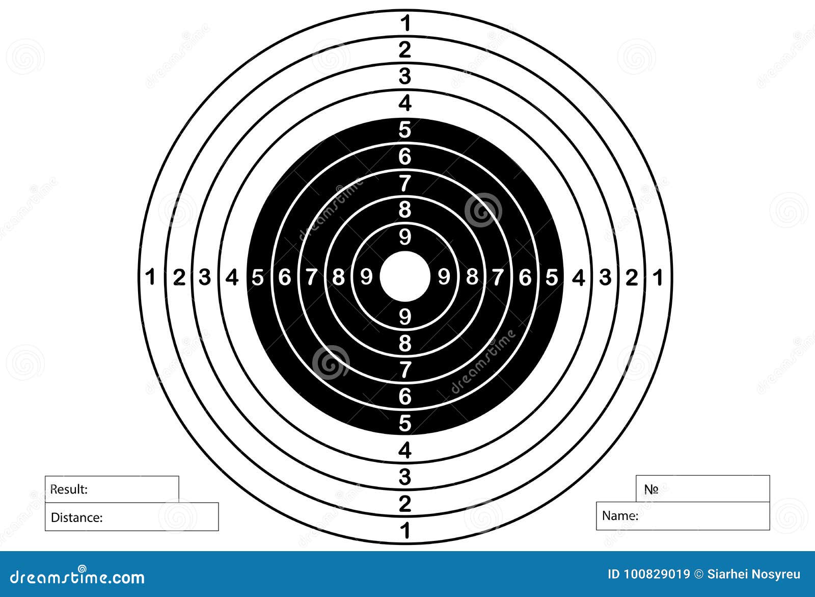 Vector Target for Rifle and Archery Stock Vector - Illustration of ...