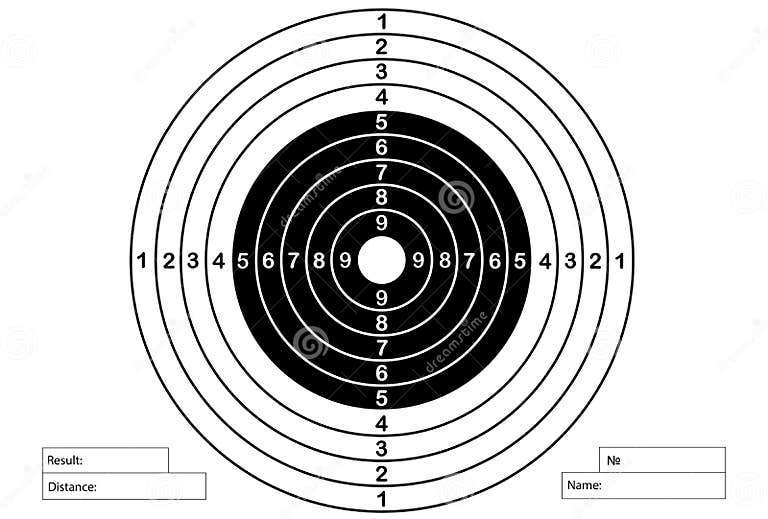 Vector Target for Rifle and Archery Stock Vector - Illustration of ...