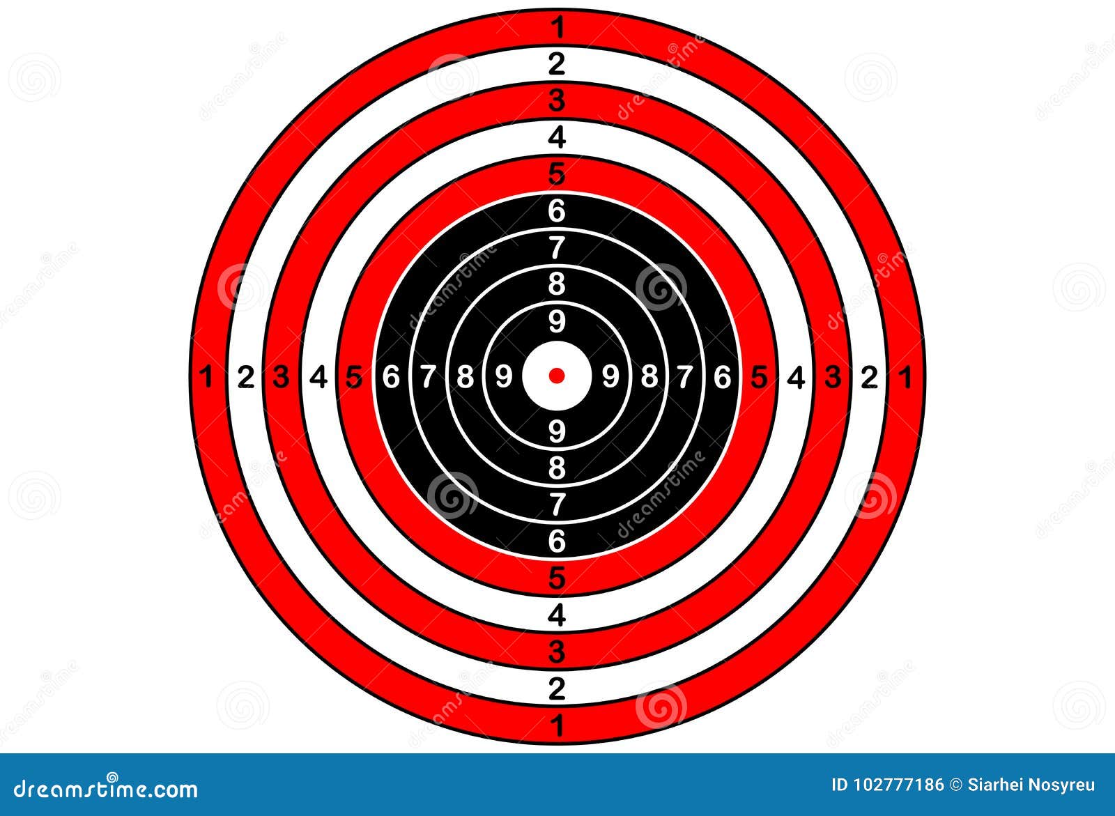 Vector Target for Rifle and Archery Stock Vector - Illustration of ...