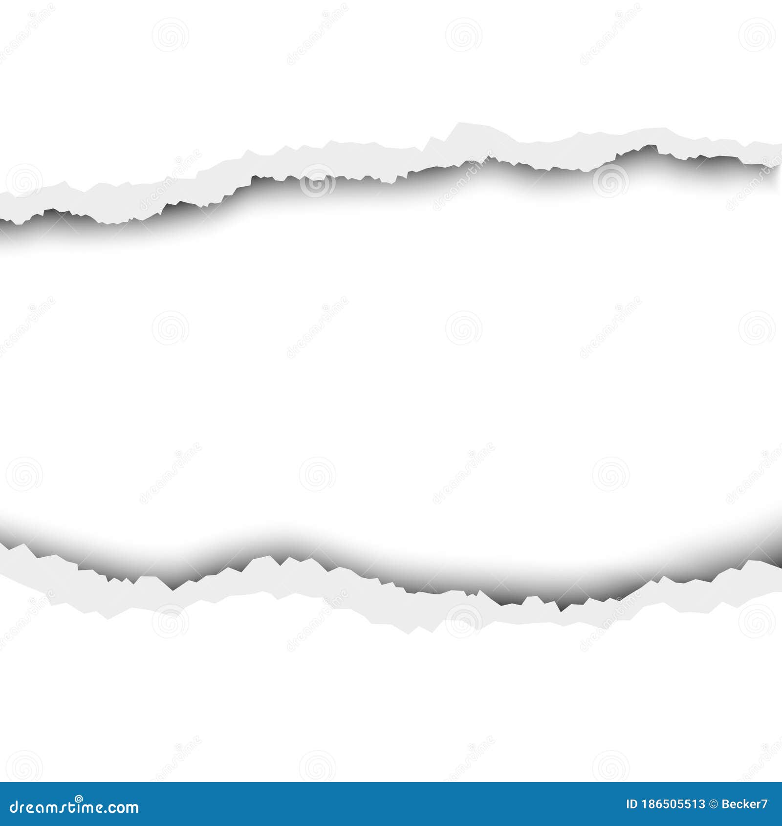 Vector Tattered Hole in White Sheet of Paper. Template Design Stock ...