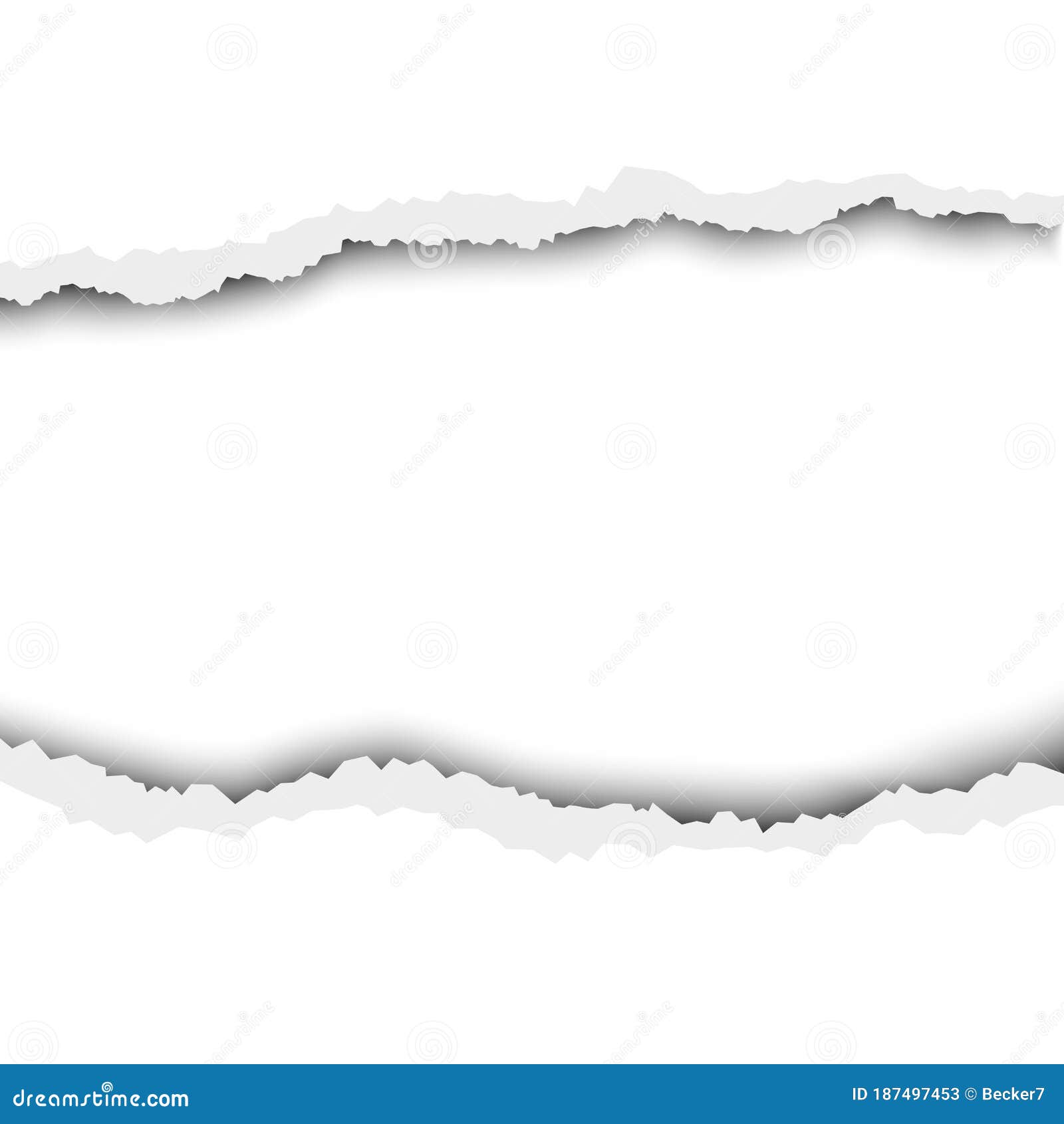 Vector Tattered Hole in White Sheet of Paper. Template Design Stock ...