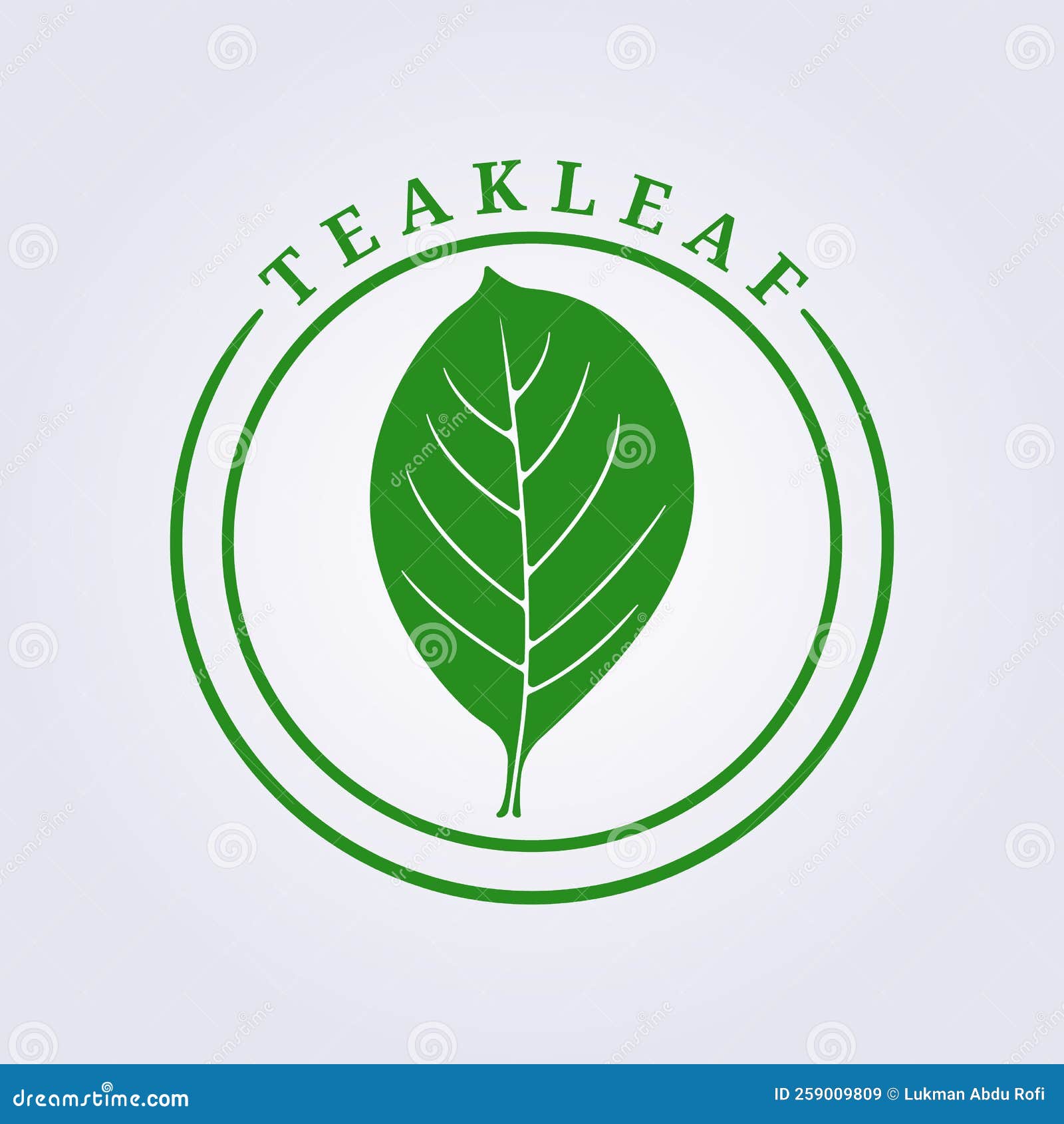 Vector of Teak Leaf Logo Badge Illustration Design Stock Illustration ...
