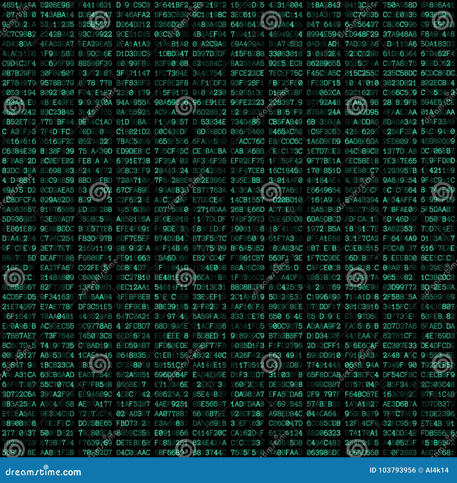 Hex Code Abstract Seamless Pattern Stock Vector - Illustration of ...