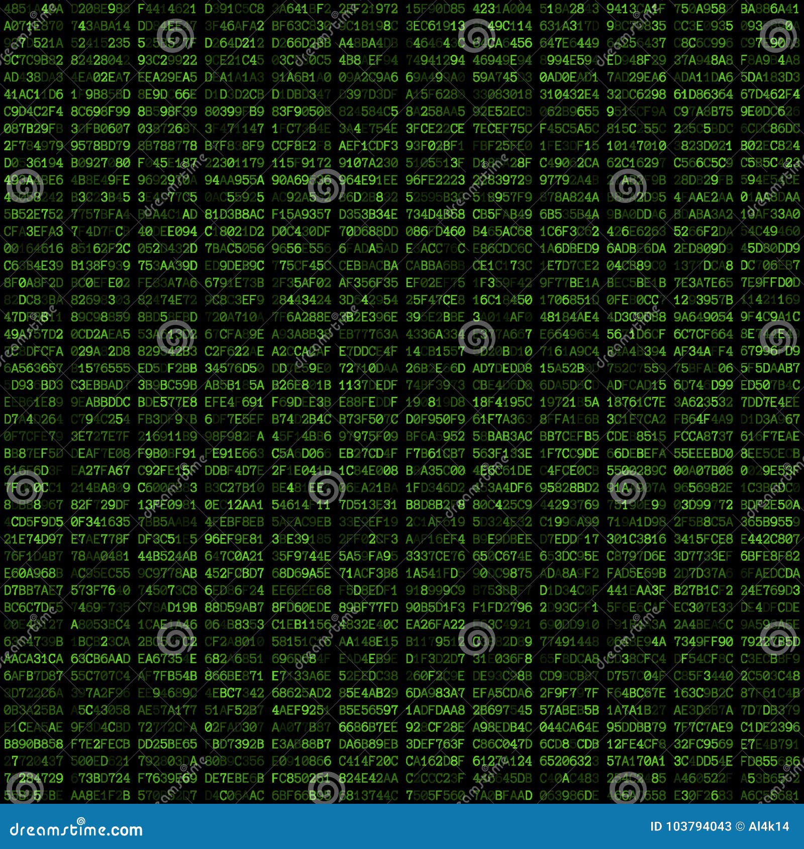 Hex Code Abstract Seamless Pattern Stock Vector - Illustration of ...