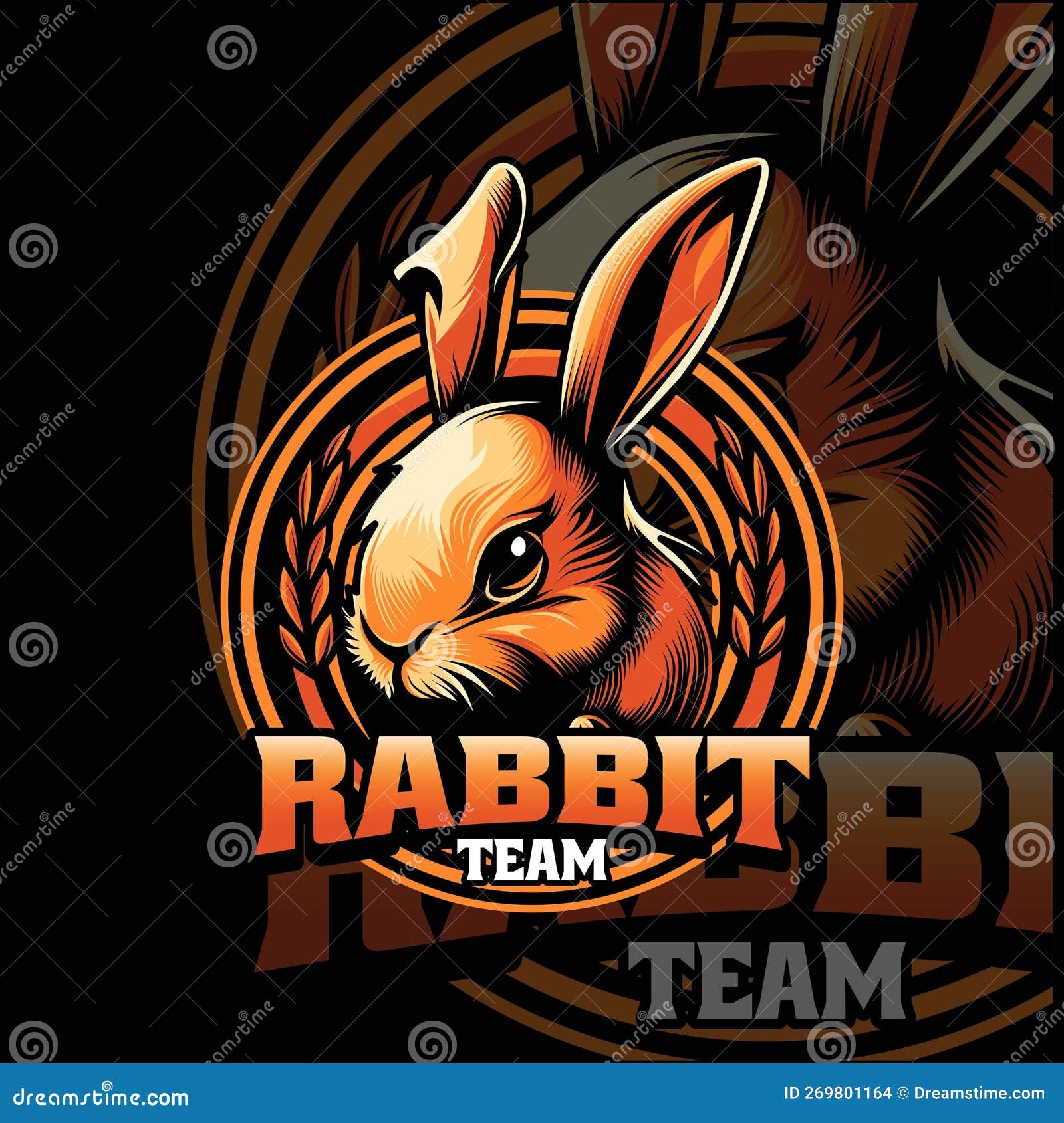 Rabbit Gaming Logo stock vector. Illustration of sport - 269801164