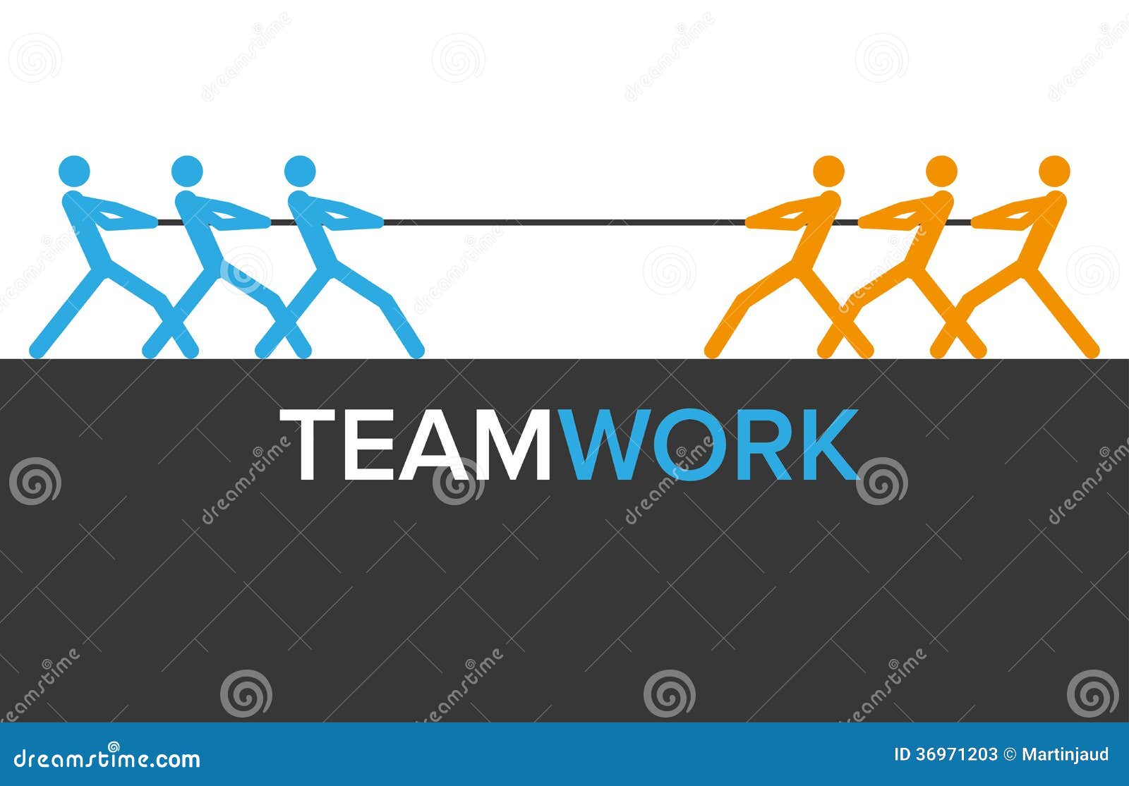 Vector Teamwork Graphics with Two Teams Stock Vector - Illustration of ...
