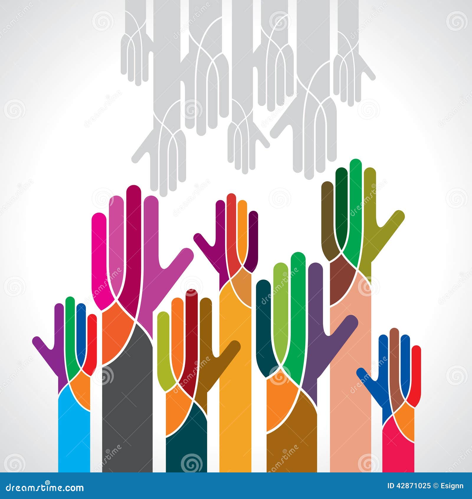 Teamwork, Hands People. Cartoon Vector | CartoonDealer.com #181087163