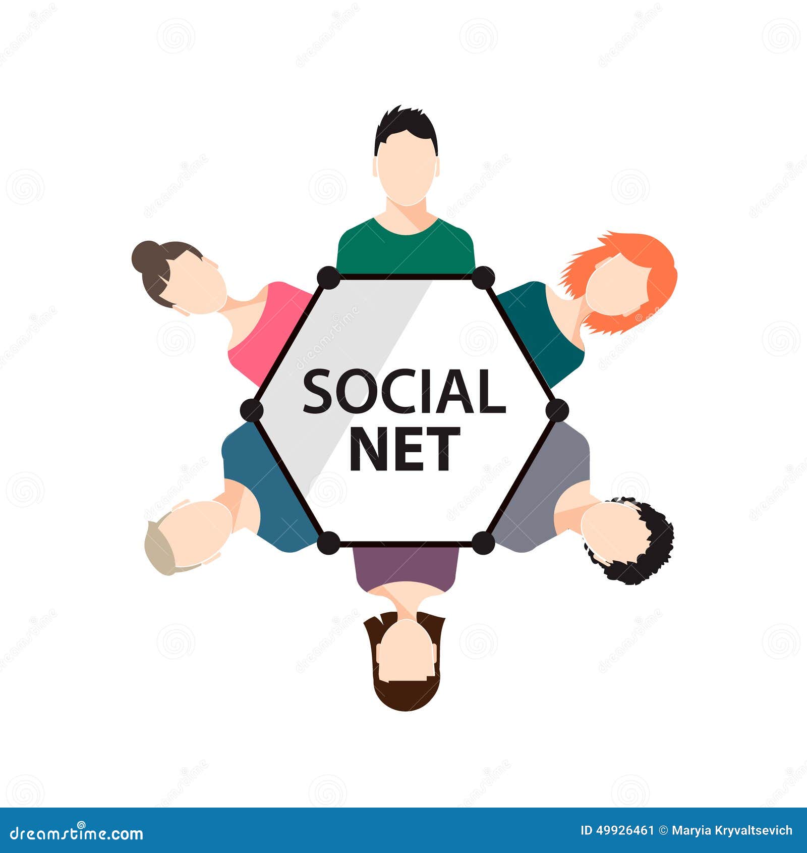 Vector Teamwork, Social Net, People Group Stock Vector - Illustration ...