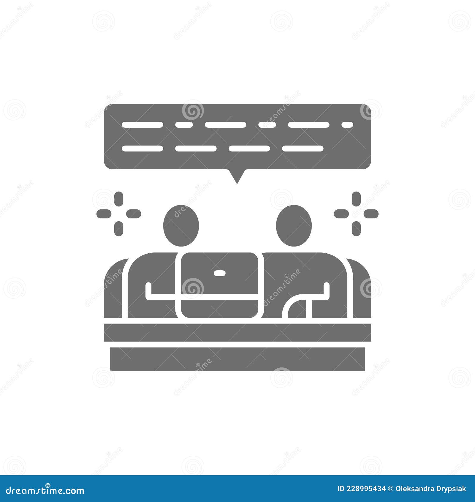 Teamwork, Team Communication Grey Icon. Isolated on White Background ...