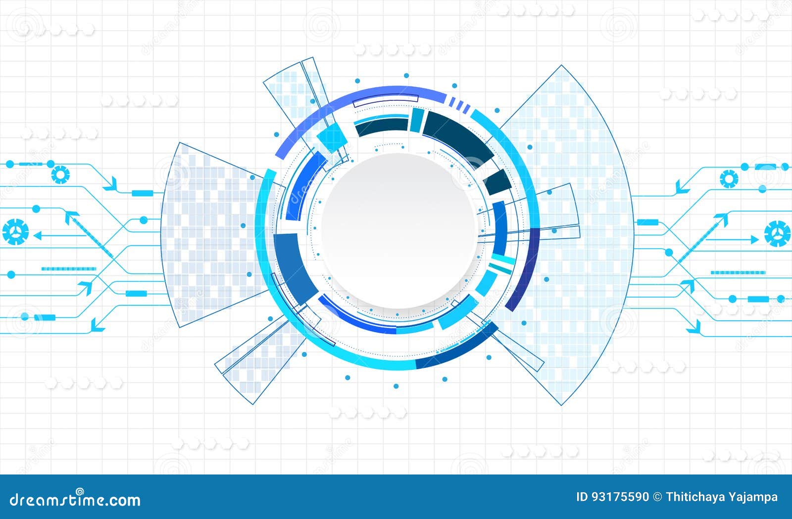 Vector Tech Circle and Technology Background. Stock Vector ...