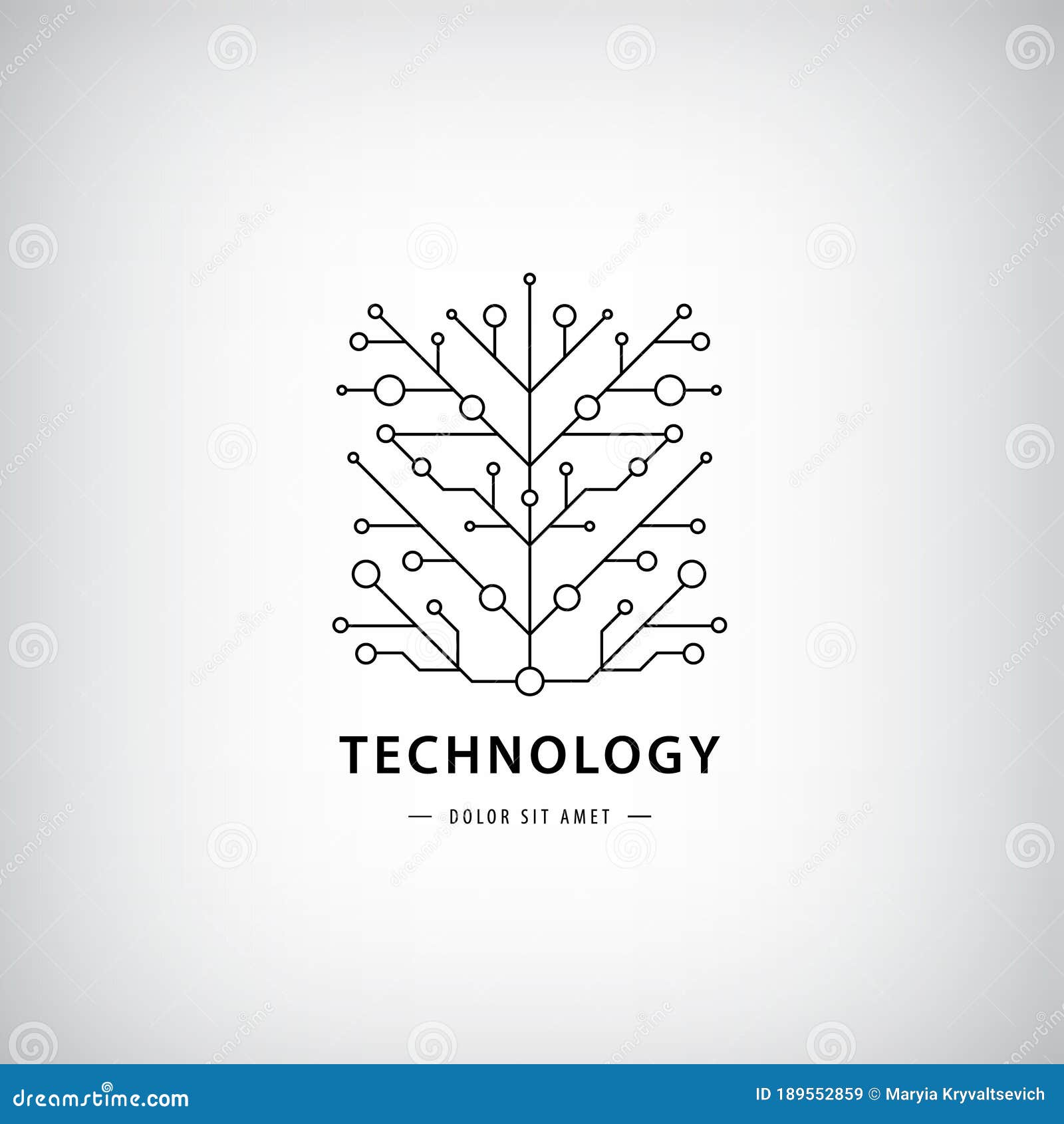 Vector Tech Logo, Black Linear Technology Silhouette Icon, Software ...