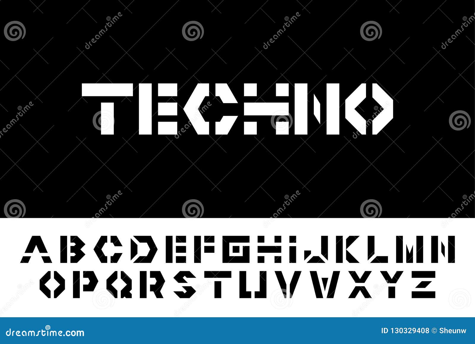 Vector Techno Font - Modern Futuristic Design. Creative English ... Vector Techno Font - Modern Futuristic Design. Creative English ...