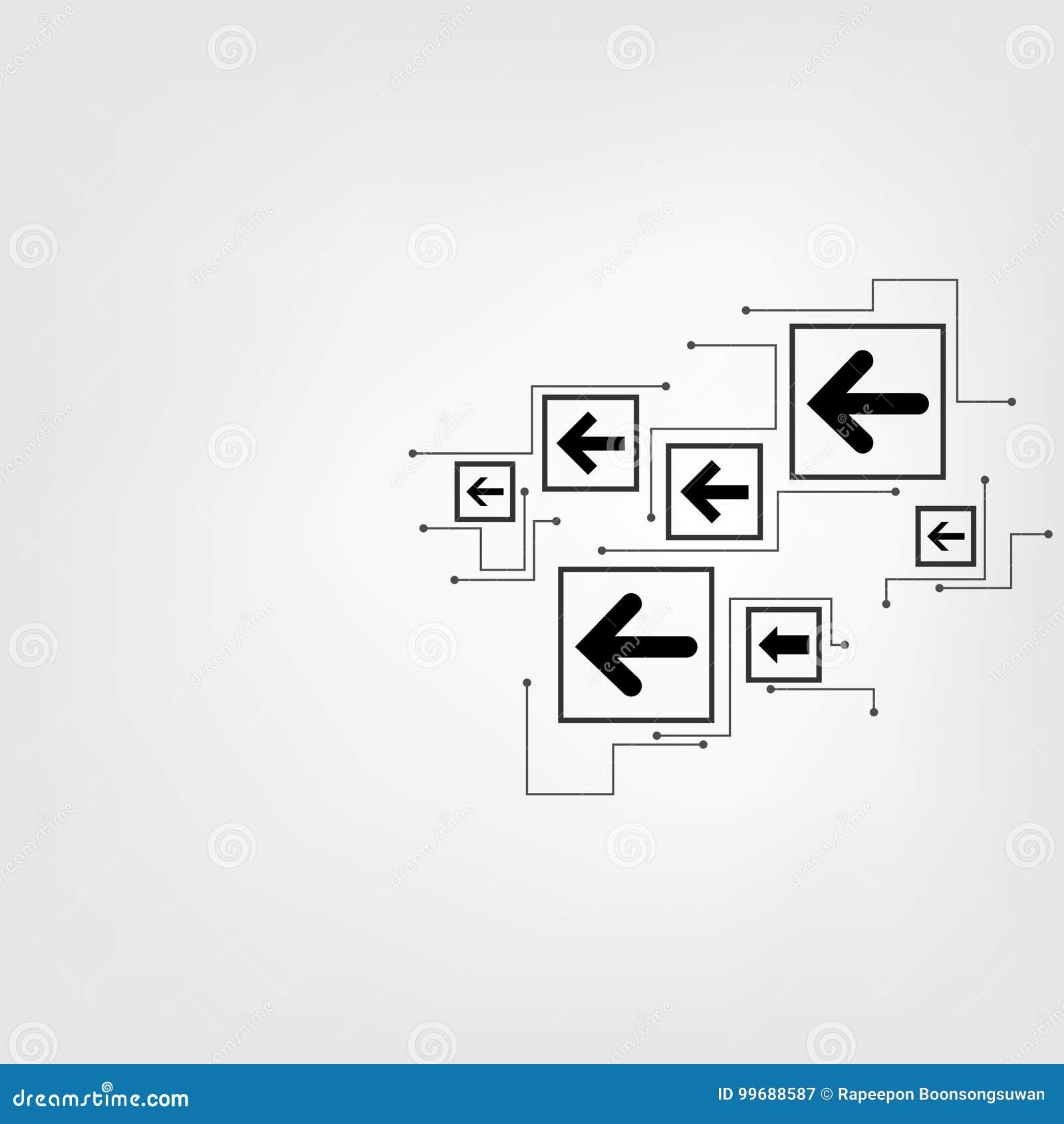 Vector Technology Arrows Design. Stock Vector - Illustration of media ...