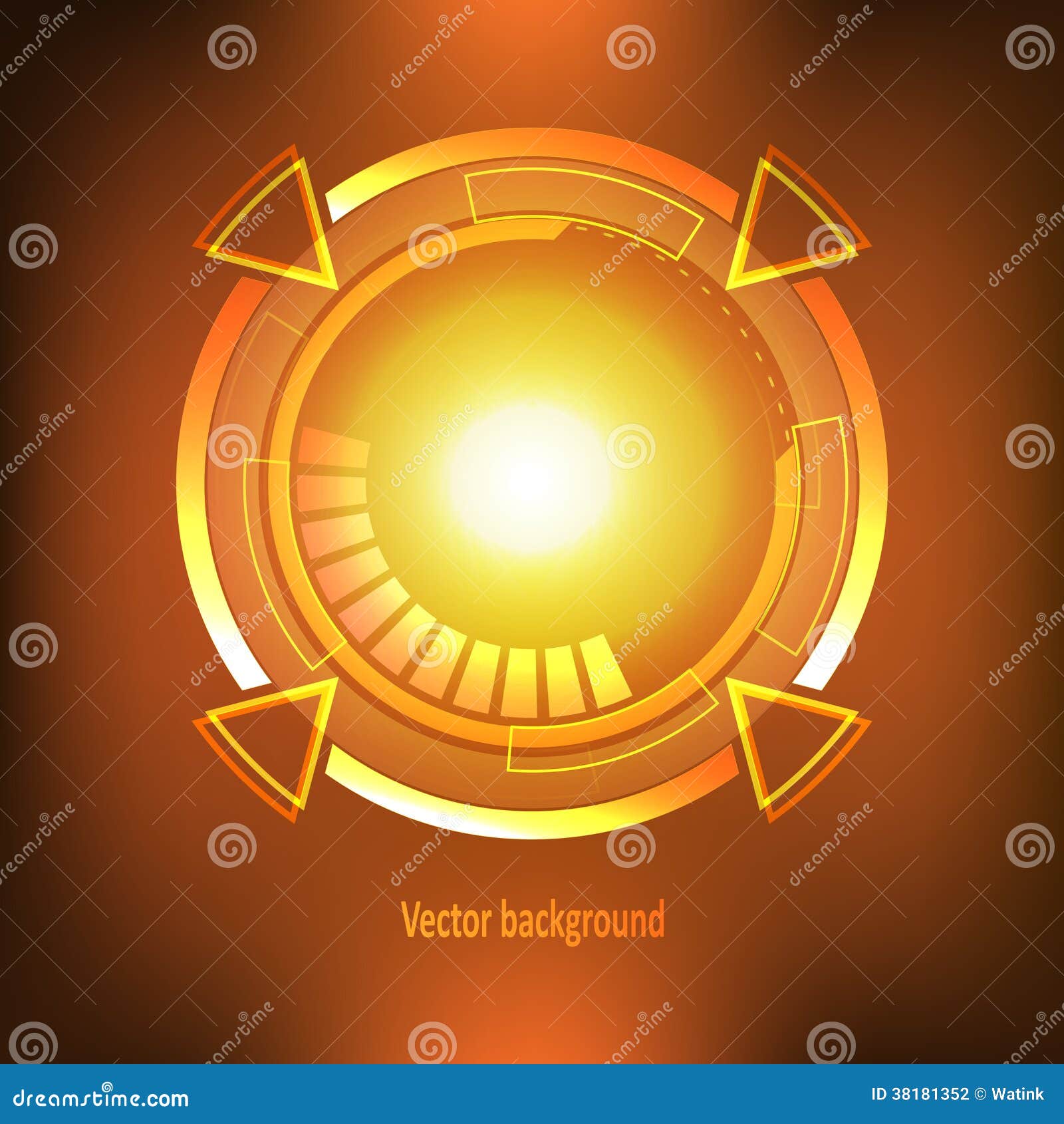 Vector Technology Background Orange Stock Vector - Illustration of ...
