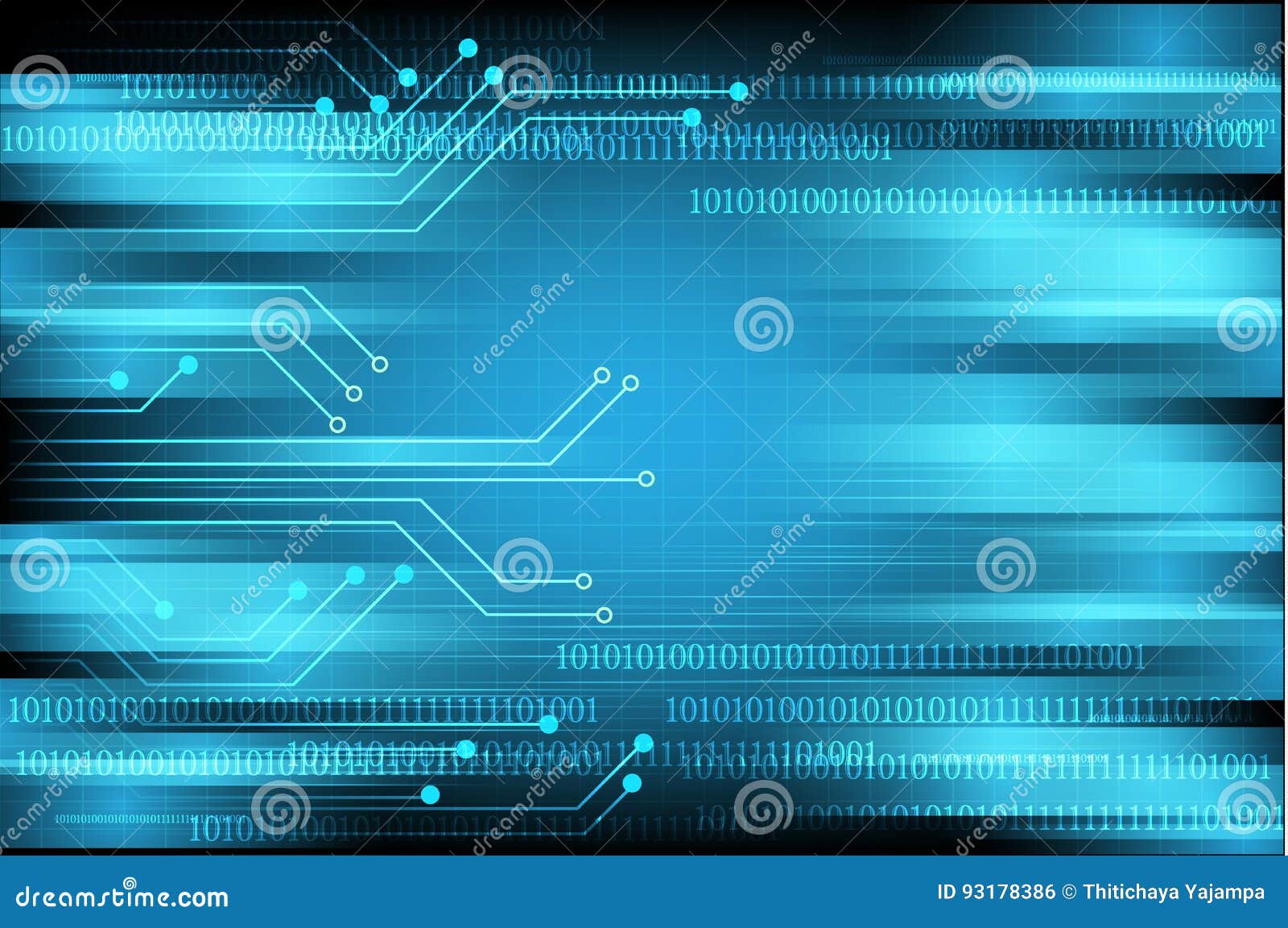 Vector Technology on Blue Background . Stock Vector - Illustration of ...