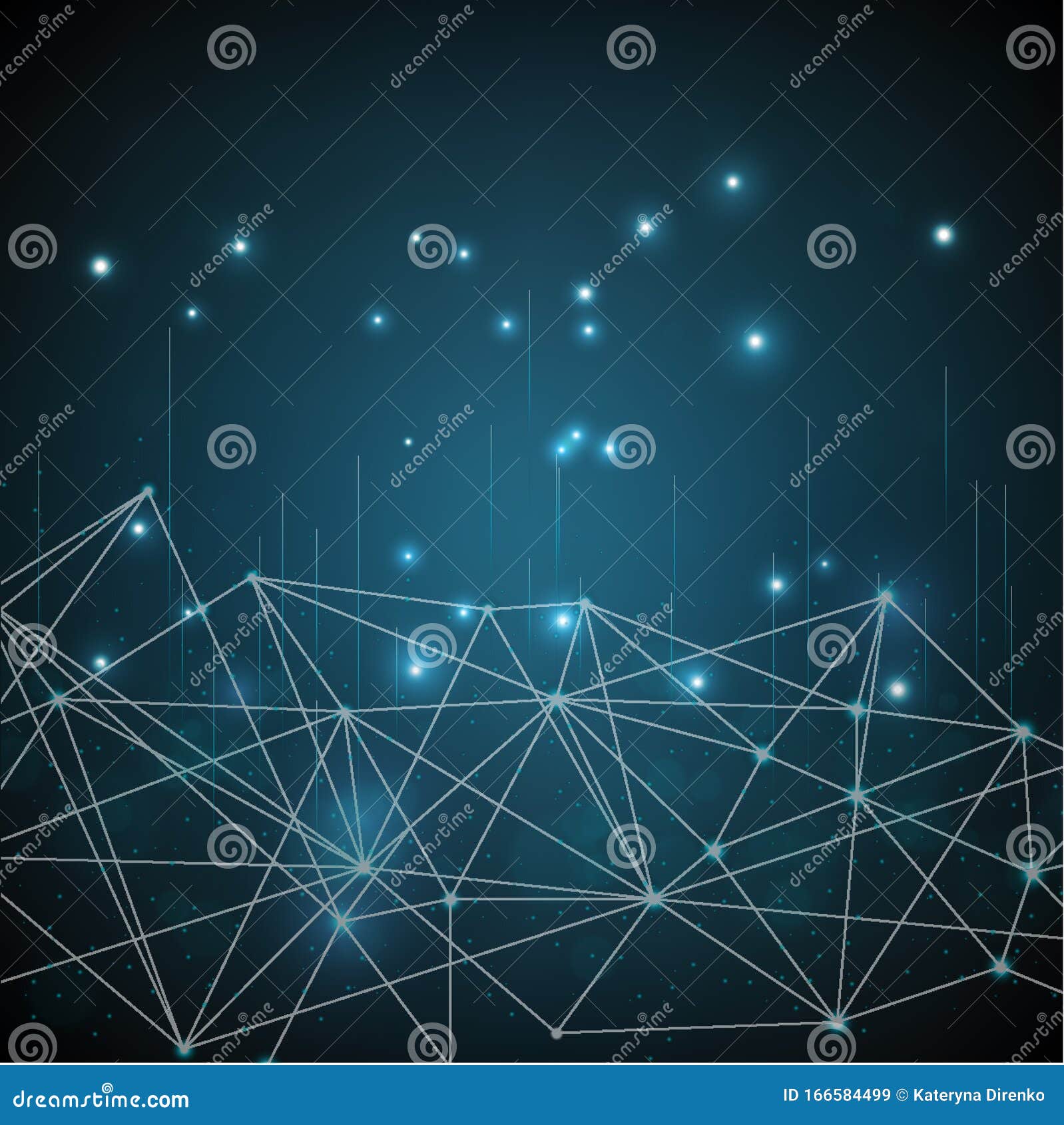 Vector Technology Blue Lines and Abstract Background. Stock Vector ...