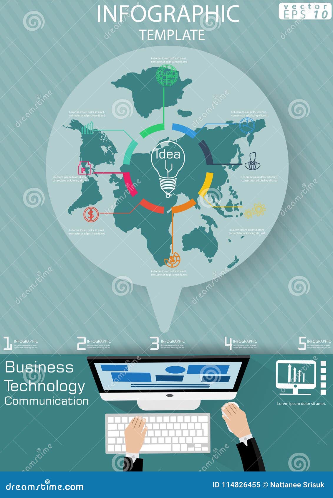 Technology Business Communication Across World Modern Idea and Concept ... Technology Business Communication Across World Modern Idea and Concept ...