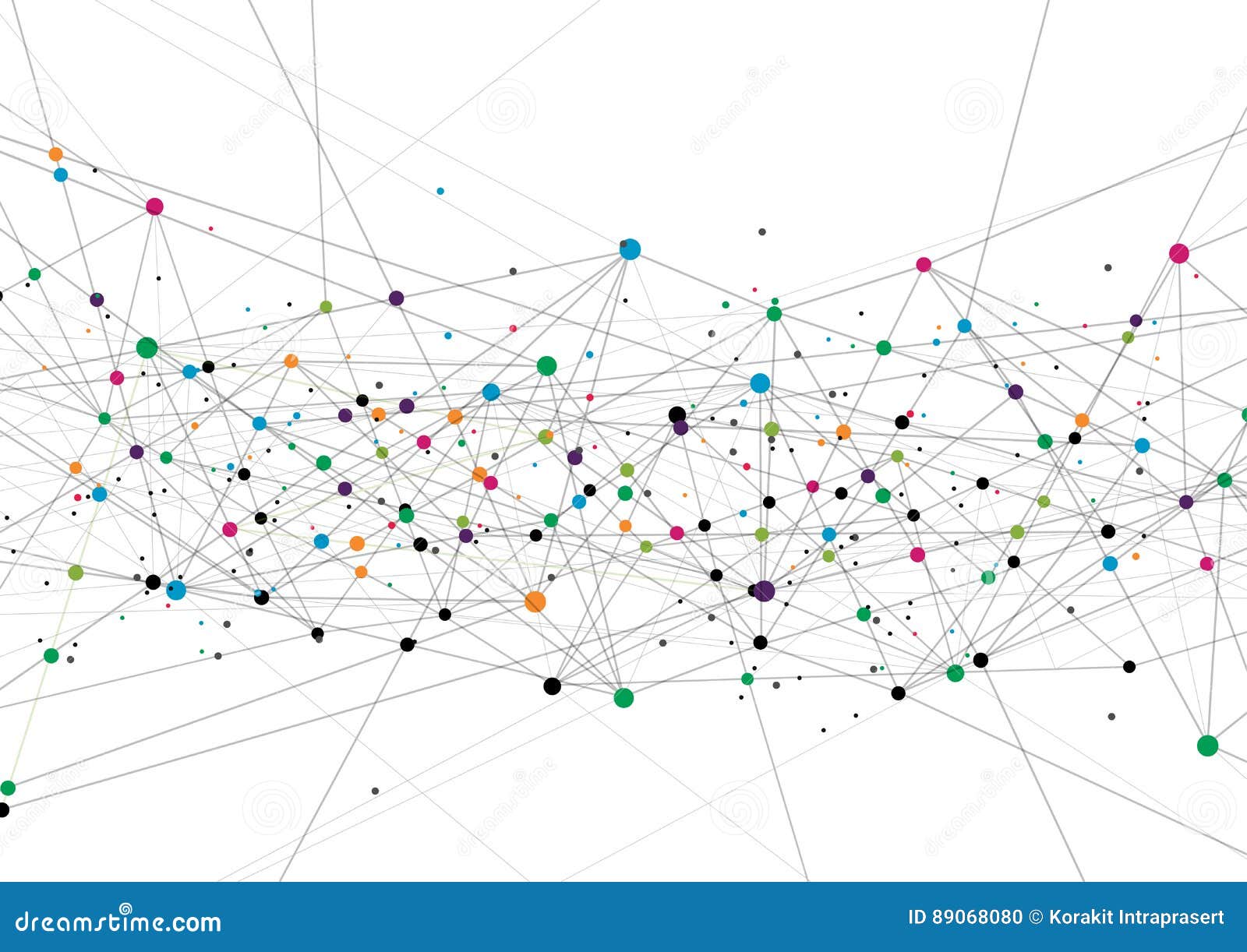 Connected Lines On Color Background Cartoon Vector | CartoonDealer.com ...