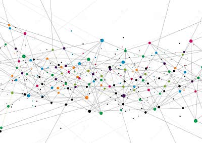 Vector Technology Concept. Connected Lines and Dots Stock Vector ...