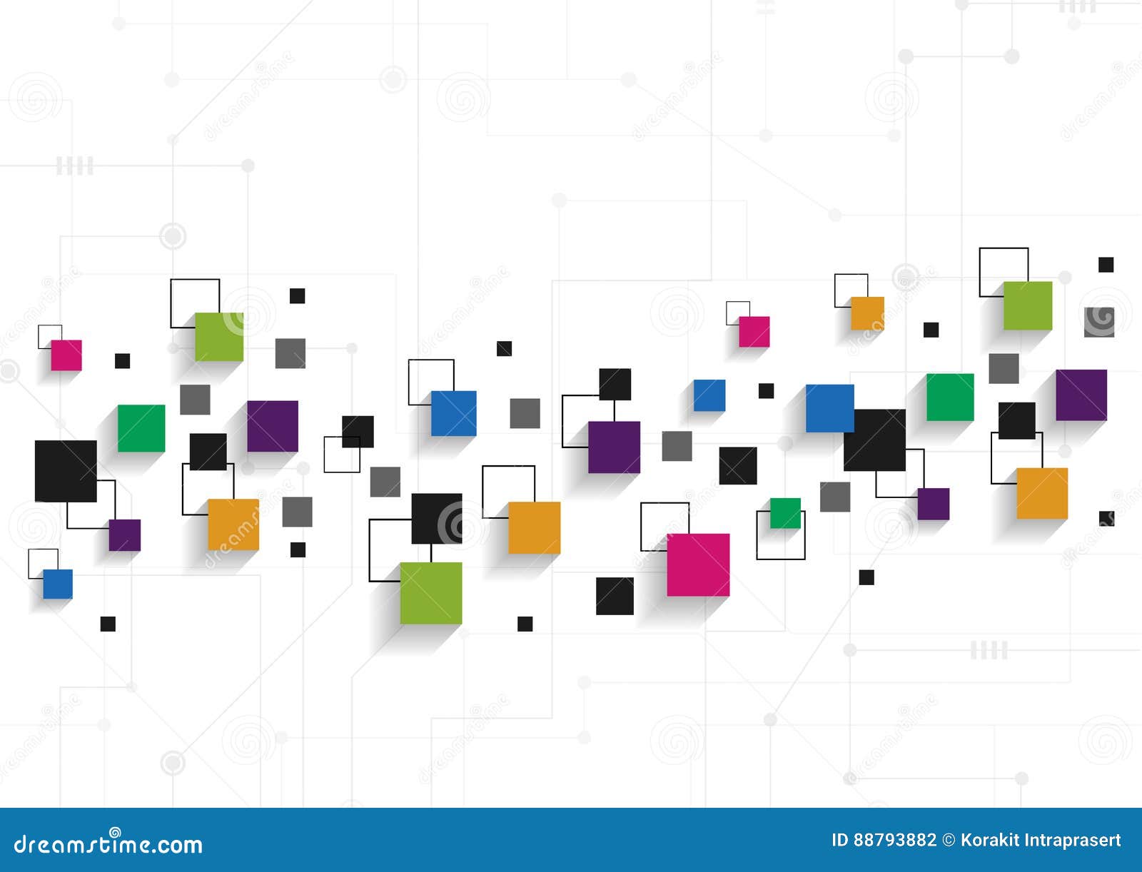 Connected Squares Background Stock Illustrations – 588 Connected ...