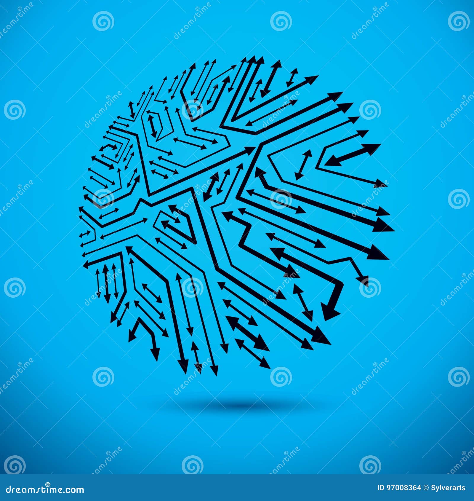 Vector Technology Cpu Design with Circular Microprocessor Scheme Stock Vector - Illustration of ...